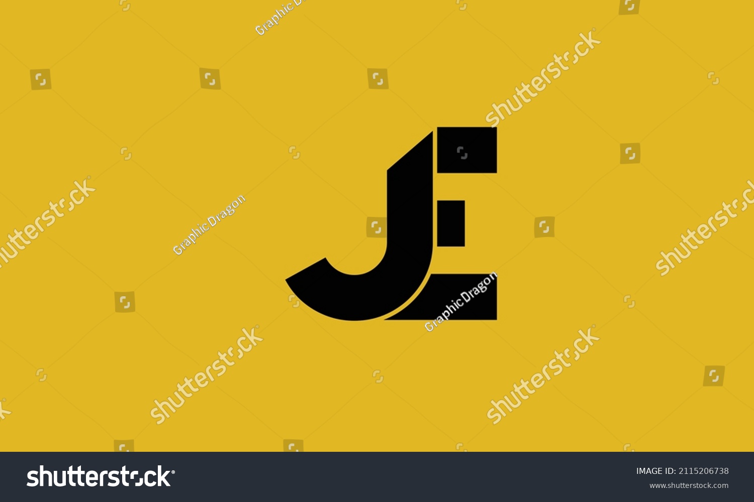 Alphabet Letters Initials Monogram Logo Je Stock Vector (Royalty Free ...
