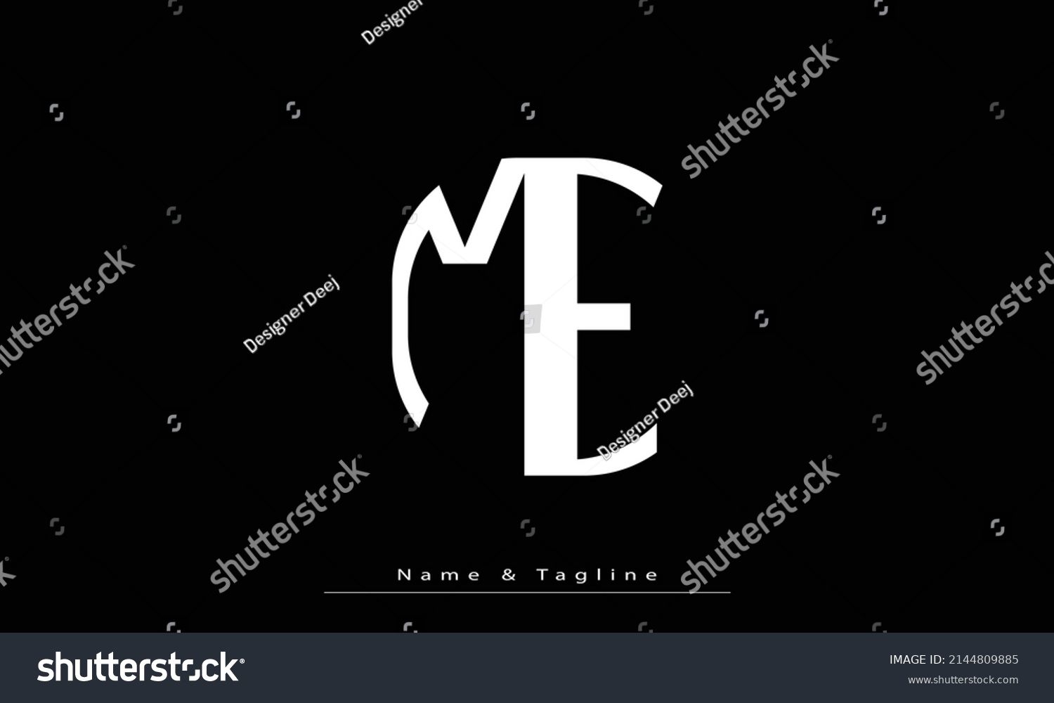 Alphabet Letters Initials Monogram Logo Me Stock Vector (Royalty Free ...