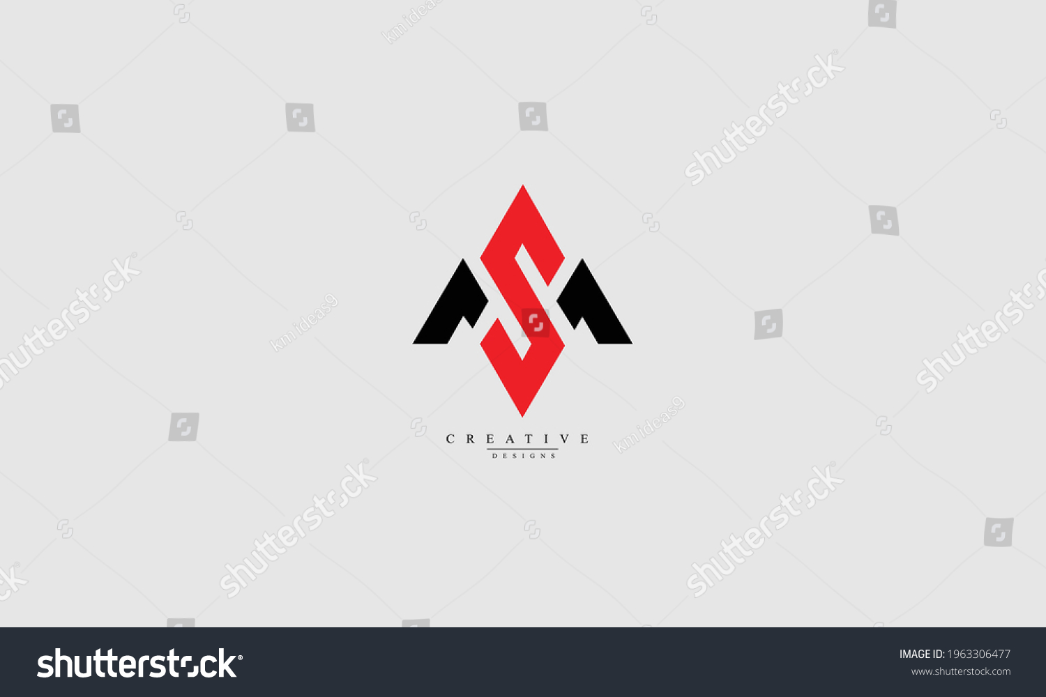 Alphabet Letters Initials Monogram Logo Ms Stock Vector (Royalty Free ...