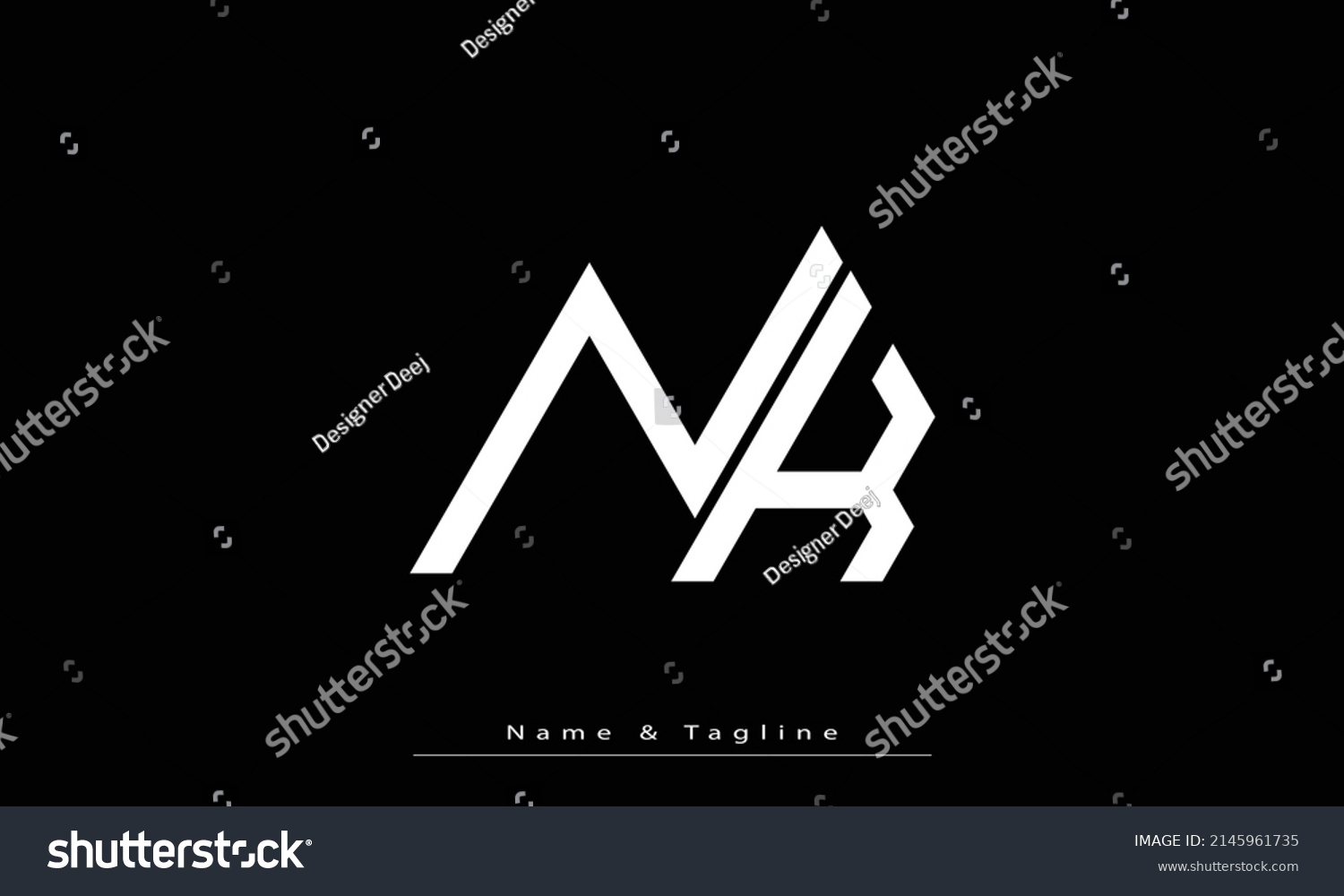 Alphabet Letters Initials Monogram Logo Nk Stock Vector (Royalty Free ...