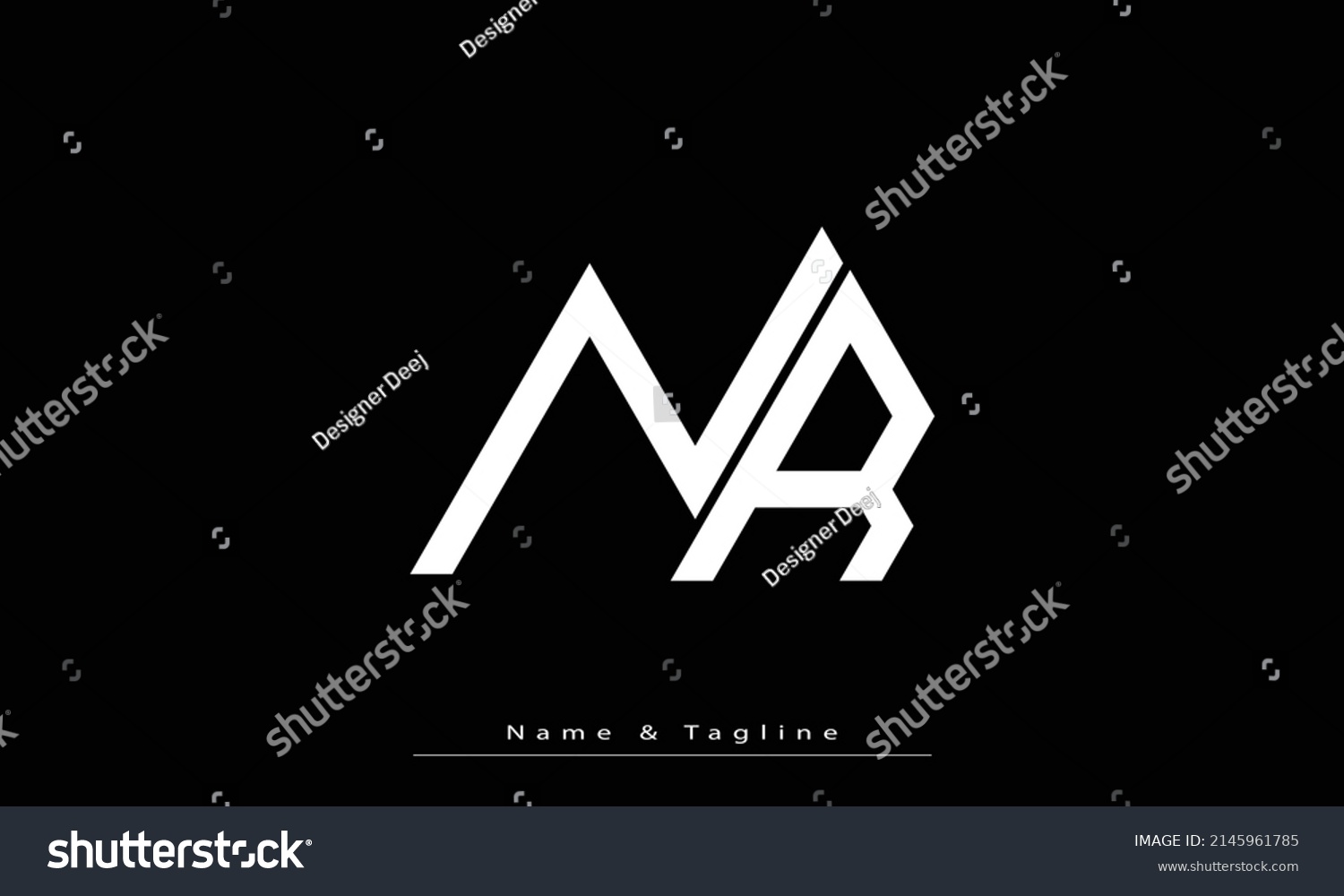 Alphabet Letters Initials Monogram Logo Nr Stock Vector (Royalty Free ...