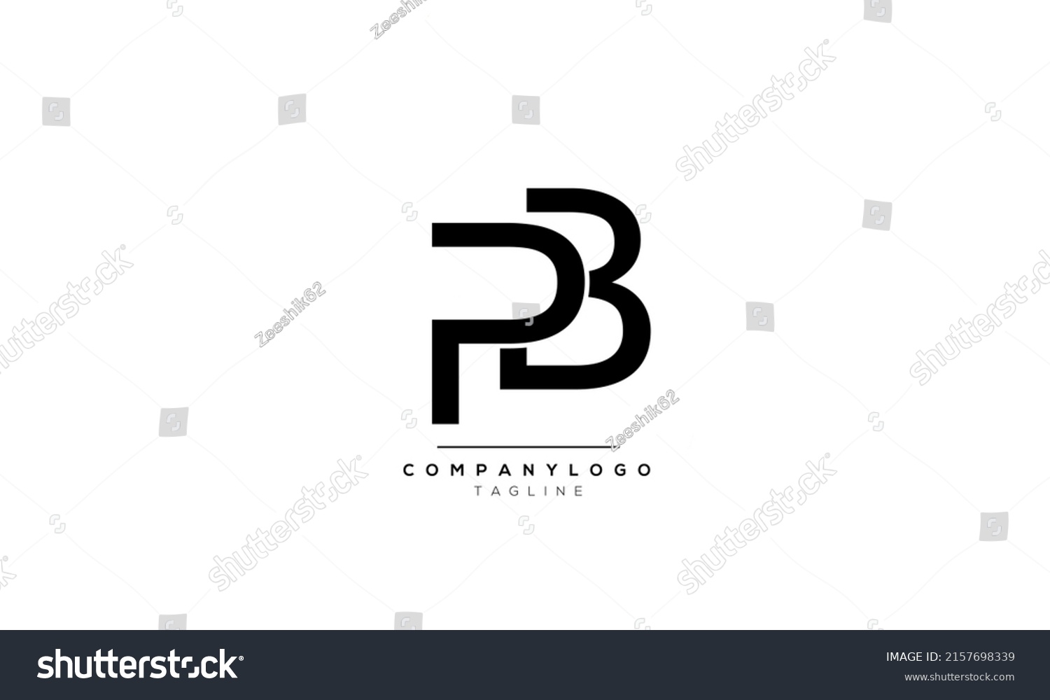 Alphabet Letters Initials Monogram Logo Pb Stock Vector (Royalty Free ...