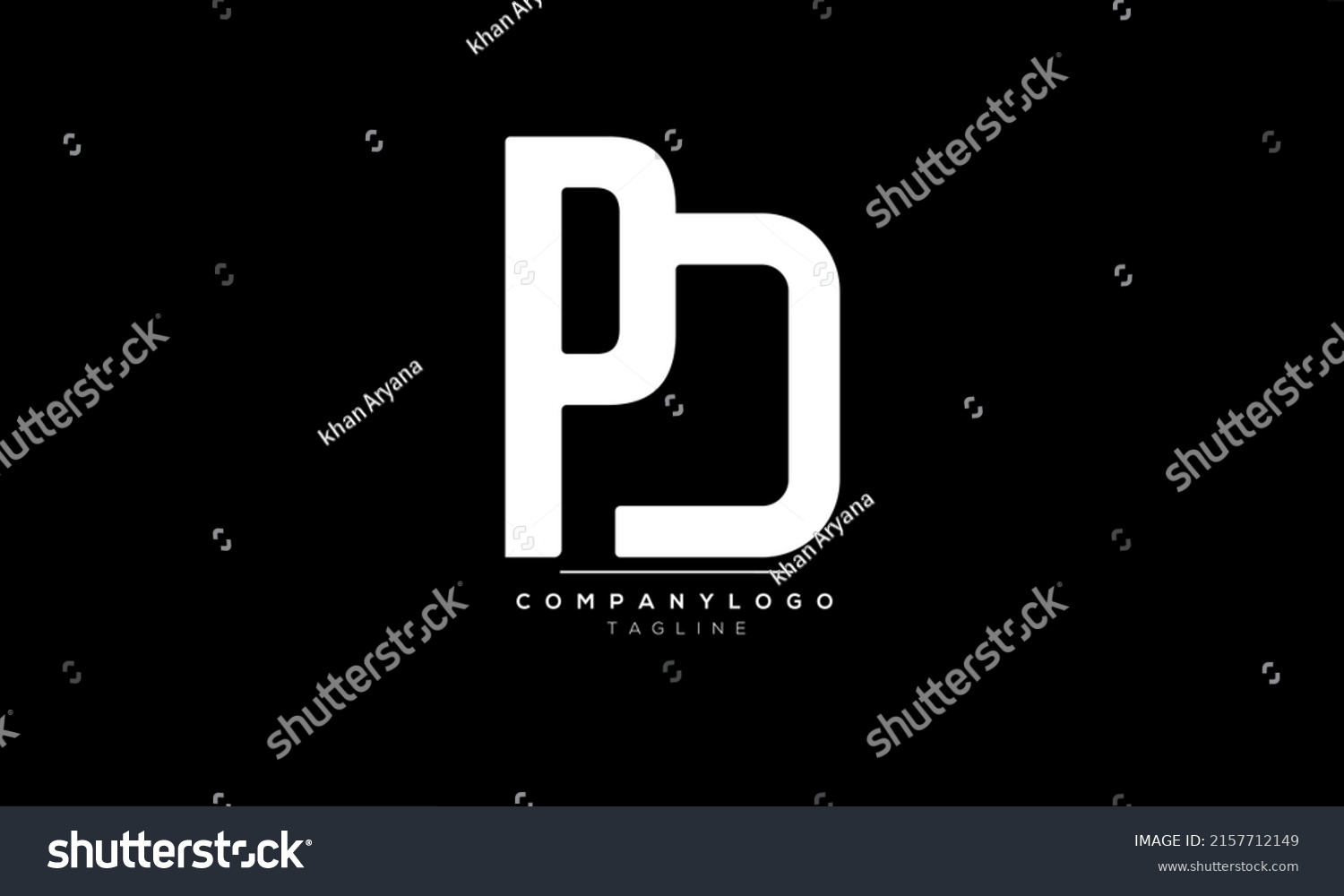 Alphabet Letters Initials Monogram Logo Pd Stock Vector (Royalty Free ...