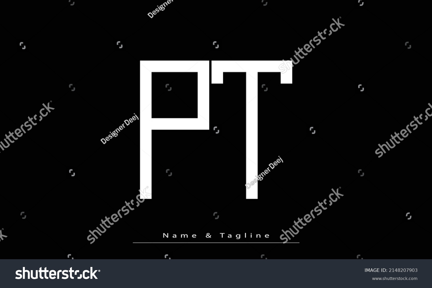 Alphabet Letters Initials Monogram Logo Pt Stock Vector (Royalty Free ...