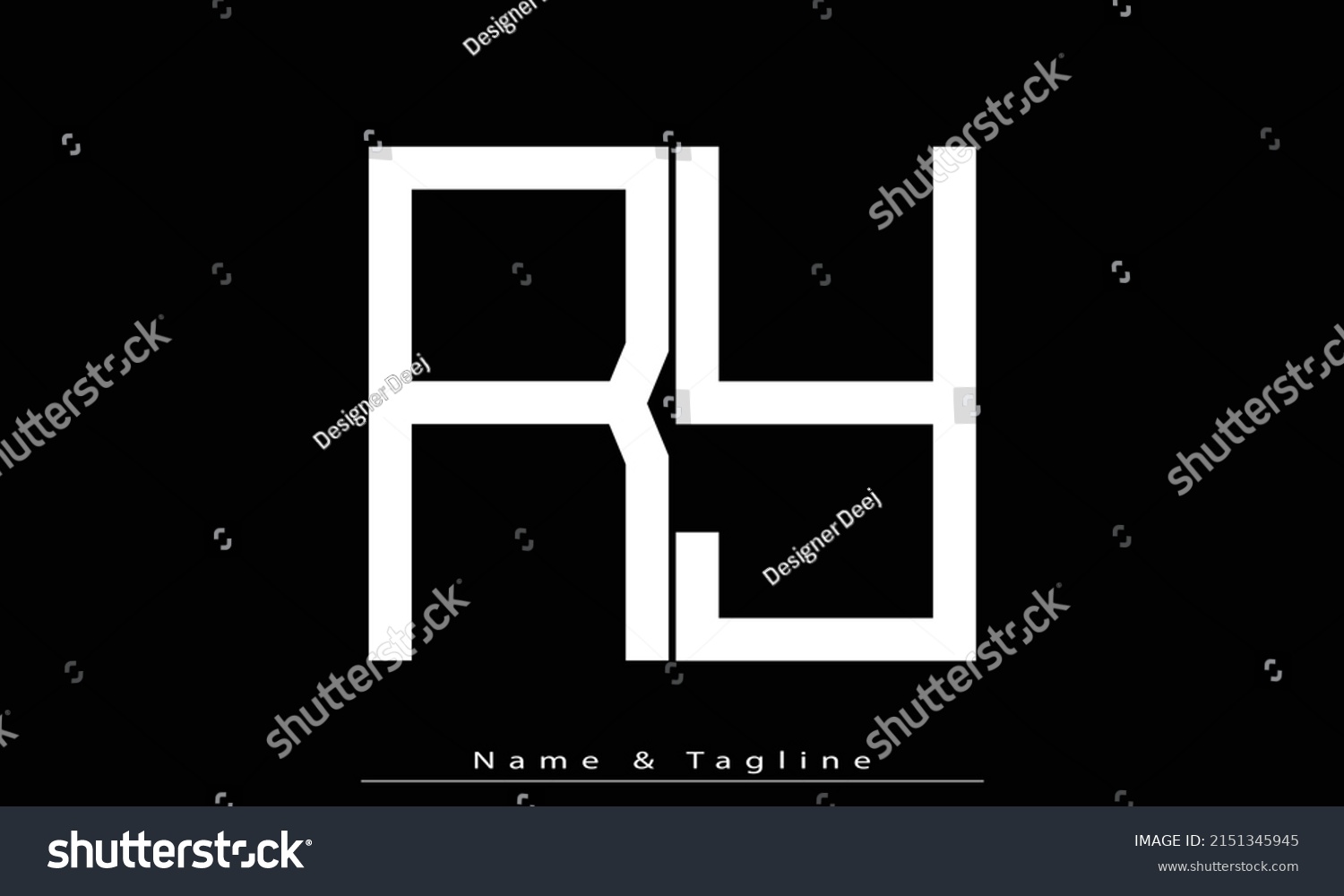 Alphabet Letters Initials Monogram Logo Ry Stock Vector (Royalty Free ...