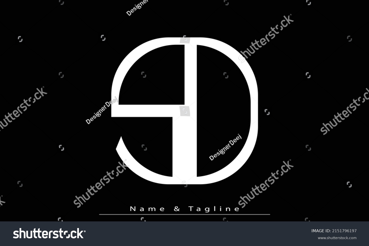 Alphabet Letters Initials Monogram Logo Sd Stock Vector (Royalty Free ...