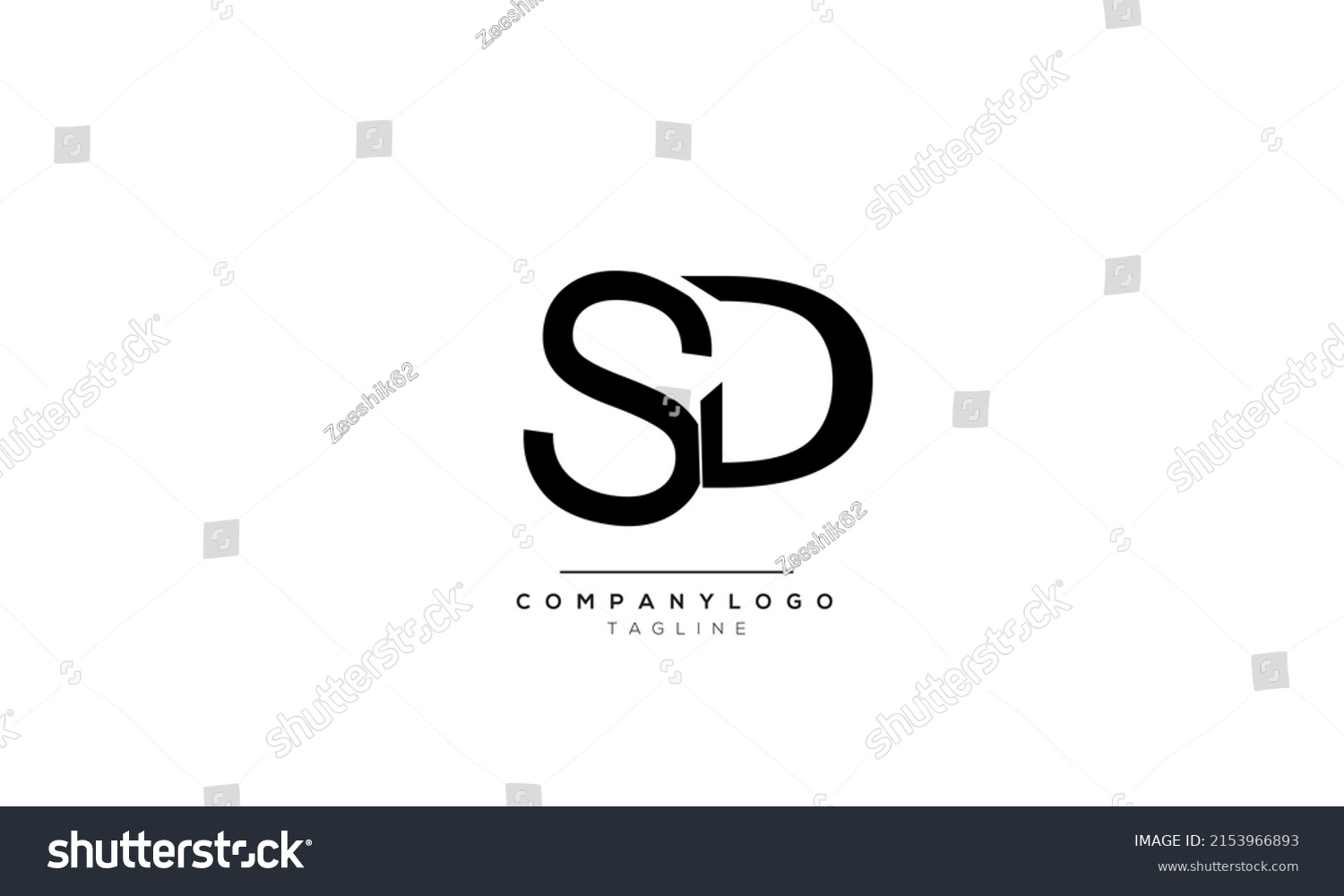 Alphabet Letters Initials Monogram Logo Sd Stock Vector (Royalty Free ...