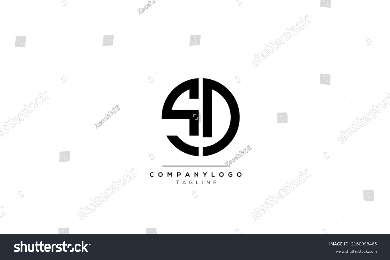 Alphabet Letters Initials Monogram Logo Sd Stock Vector (Royalty Free ...