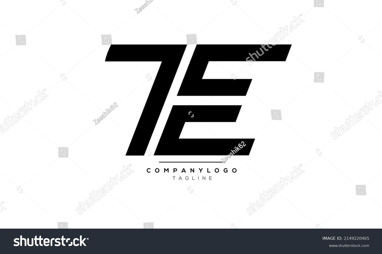 Alphabet Letters Initials Monogram Logo Te Stock Vector (Royalty Free ...