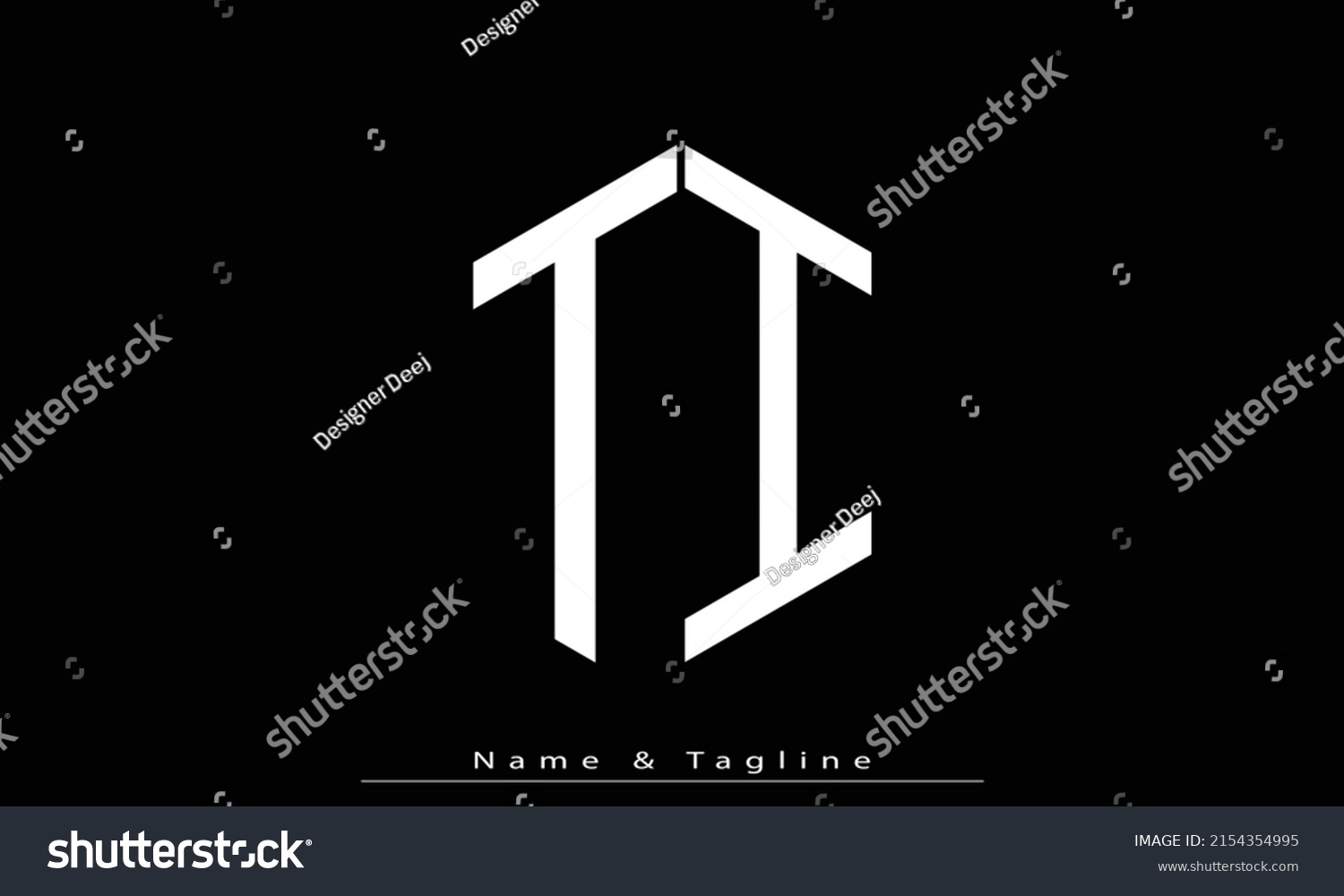 Alphabet Letters Initials Monogram Logo Ti Stock Vector (Royalty Free ...