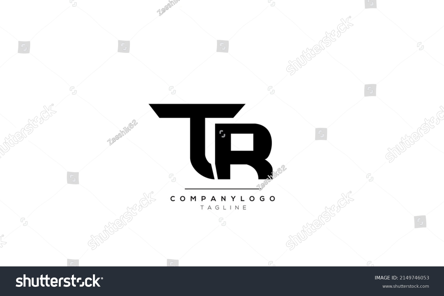 Alphabet Letters Initials Monogram Logo Tr Stock Vector (Royalty Free ...
