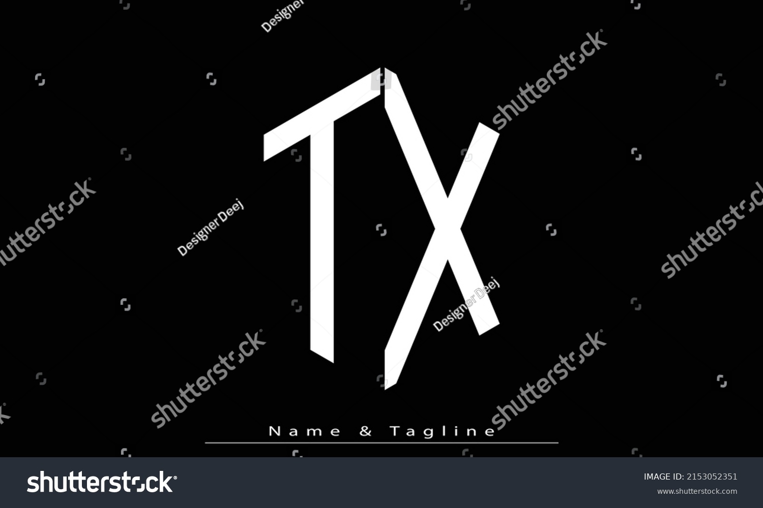 Alphabet Letters Initials Monogram Logo Tx Stock Vector (Royalty Free ...