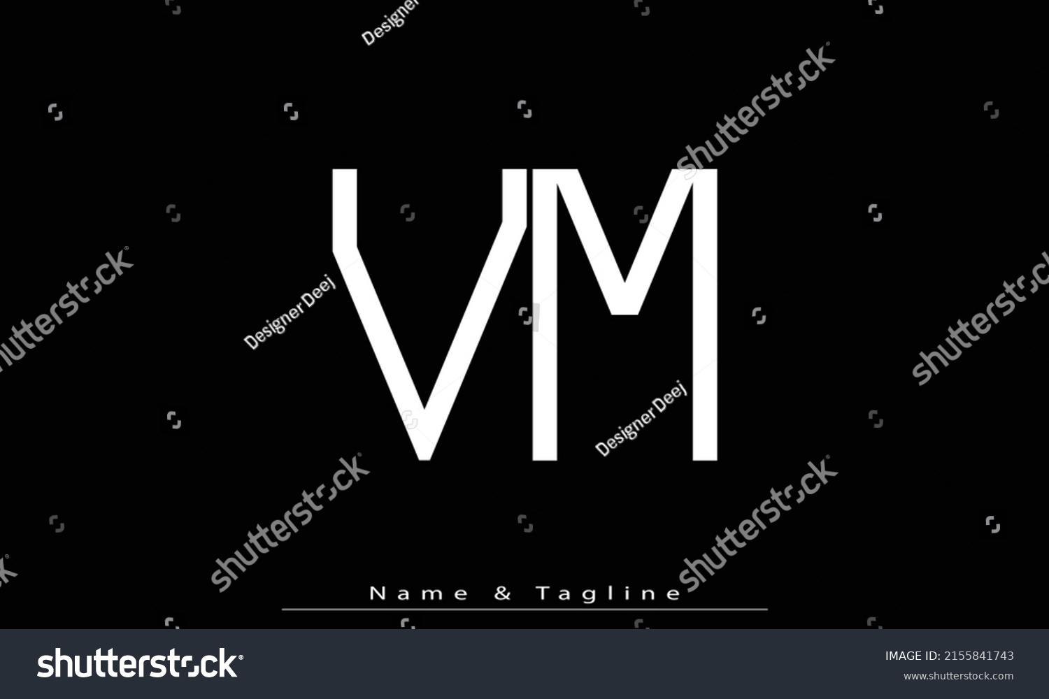 Alphabet Letters Initials Monogram Logo Vm Stock Vector (Royalty Free ...