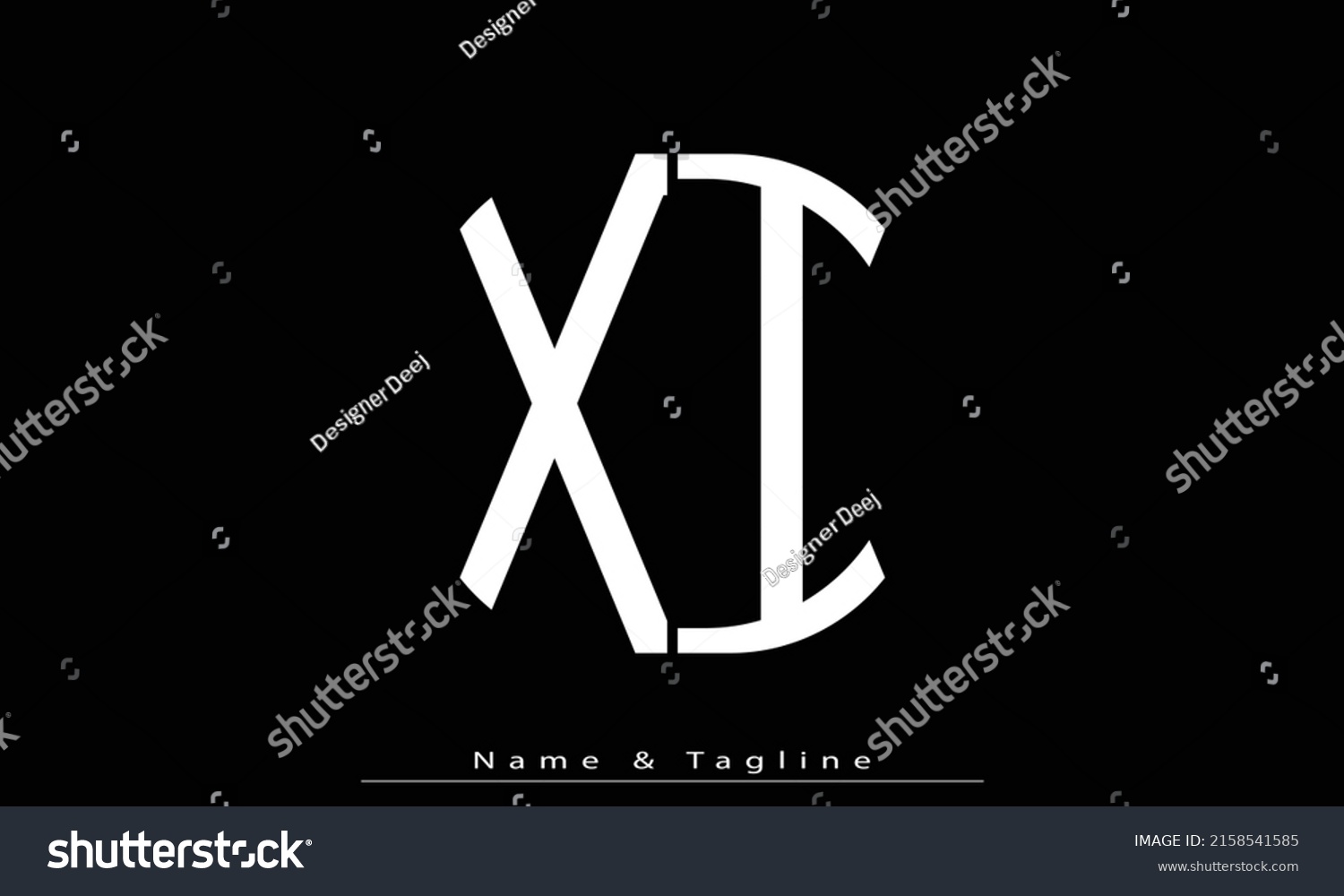 Alphabet Letters Initials Monogram Logo Xi Stock Vector (Royalty Free ...