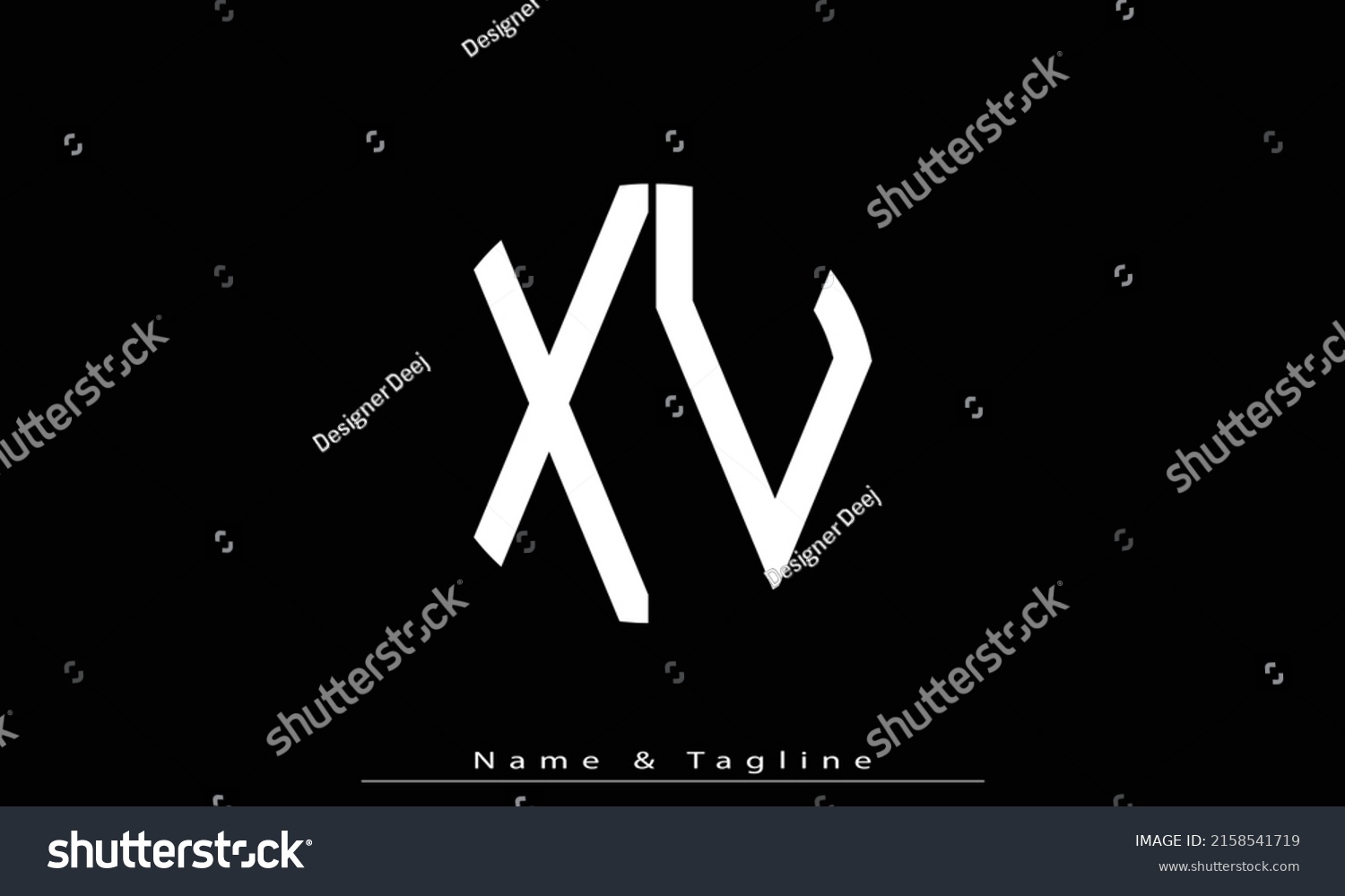 Alphabet Letters Initials Monogram Logo Xv Stock Vector (Royalty Free ...