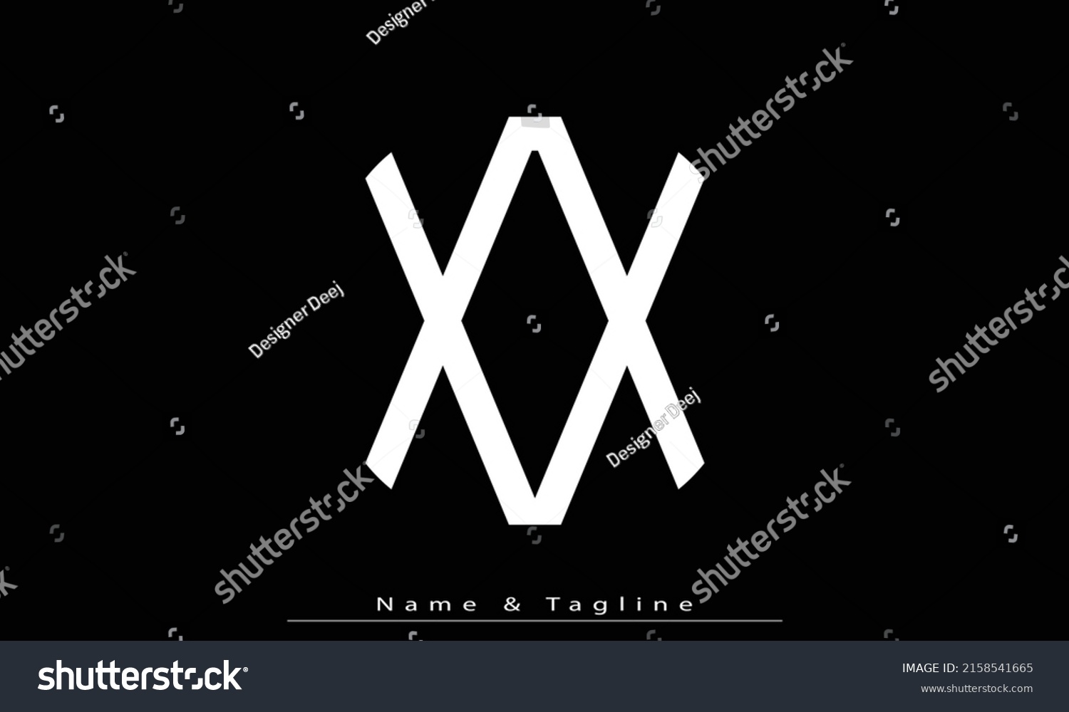Alphabet Letters Initials Monogram Logo Xx Stock Vector (Royalty Free ...