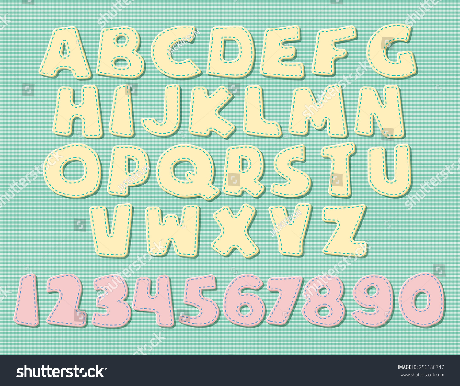 Alphabet Letters Lowercase Numbers Stock Vector (Royalty Free) 256180747