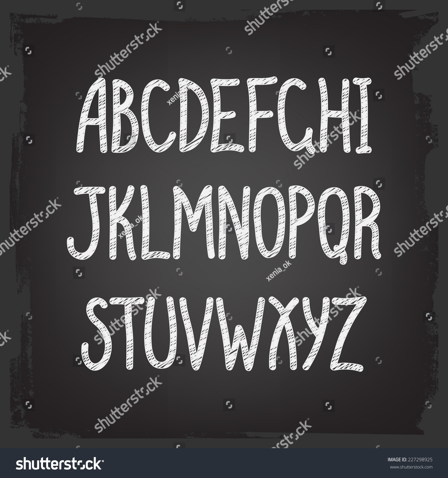 Alphabet Letters Vector Stock Vector (Royalty Free) 227298925 ...