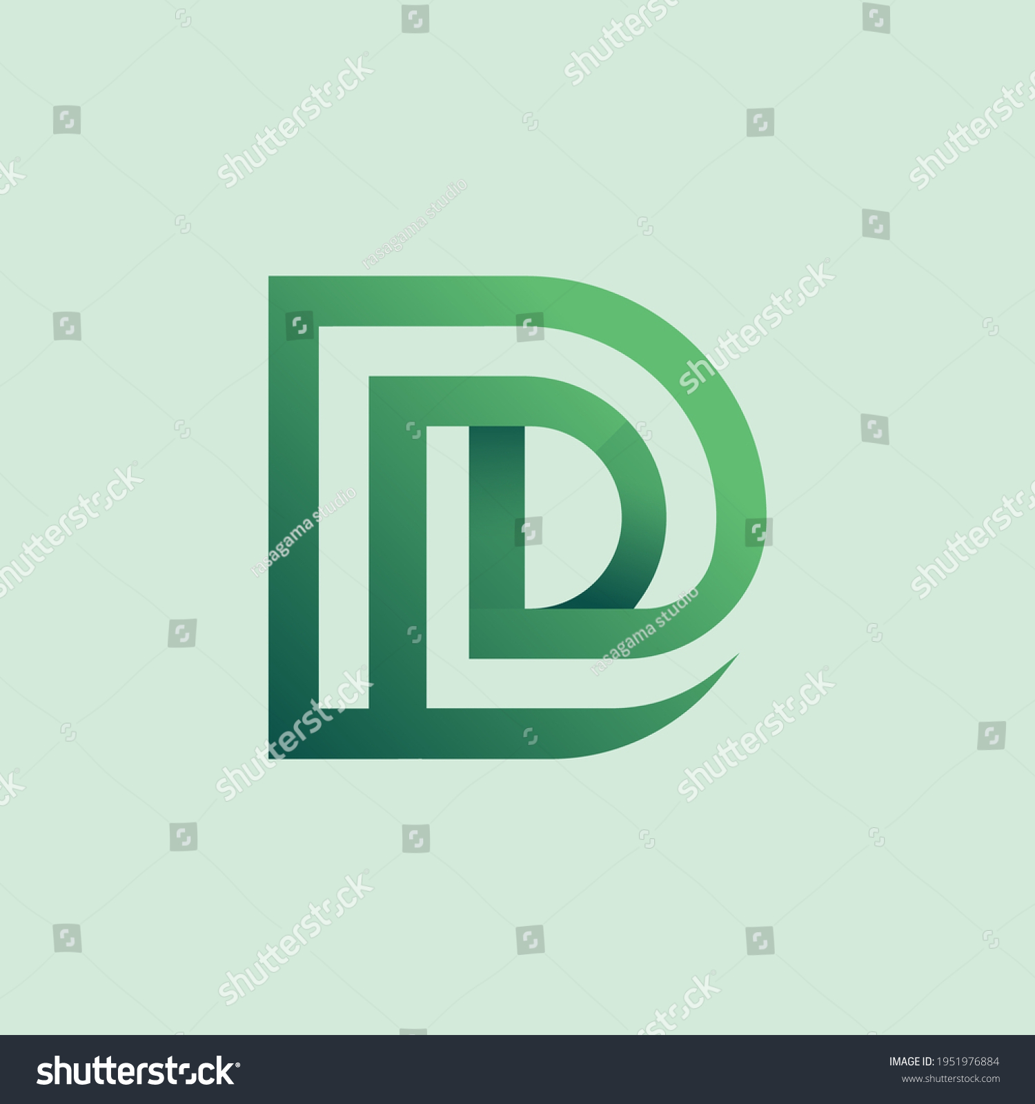 Alphabet Logo That Combines 2 Letters Stock Vector (royalty Free