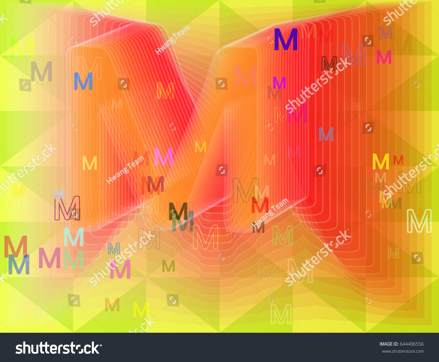 Alphabet M Pattern Idea Stock Vector (Royalty Free) 644406556 ...