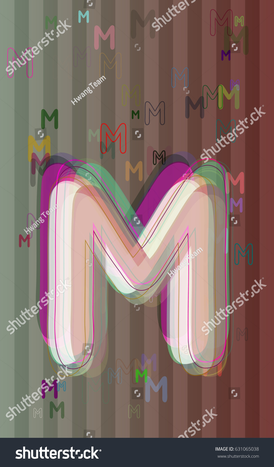 Alphabet M Template Icon Stock Vector (Royalty Free) 631065038 ...