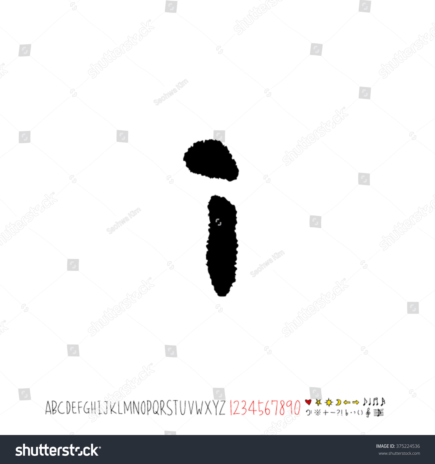 Alphabet Number Handwriting Vector Stock Vector (Royalty Free ...