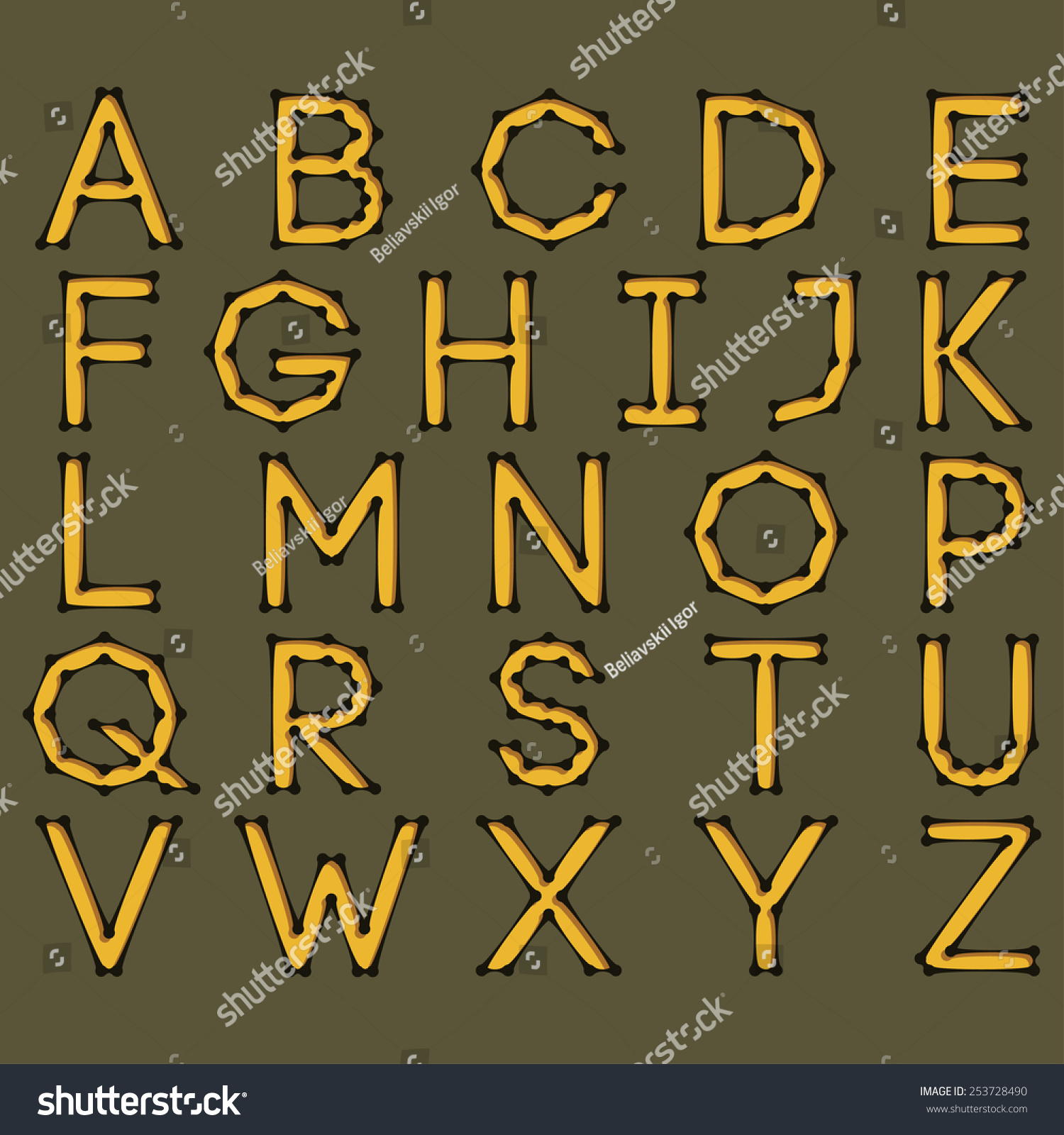 Alphabet Science Vector Design Stock Vector (Royalty Free) 253728490