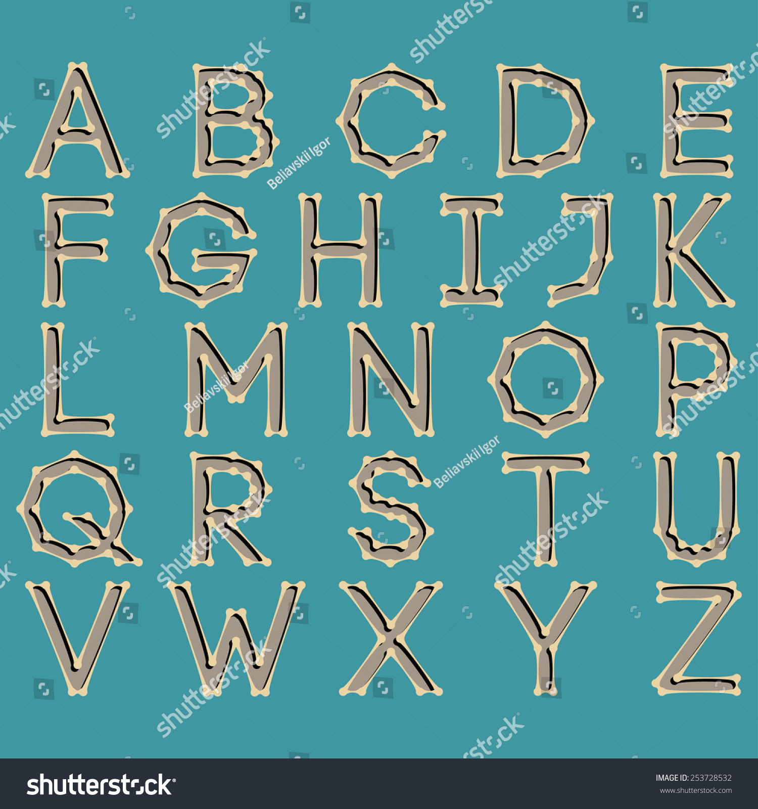 Alphabet Science Vector Design: vector de stock (libre de regalías ...