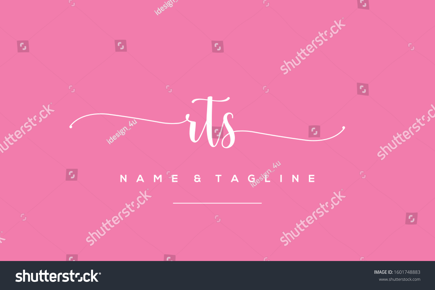 Alphabet Script Letter Monogram Icon Rts Stock Vector (Royalty Free ...