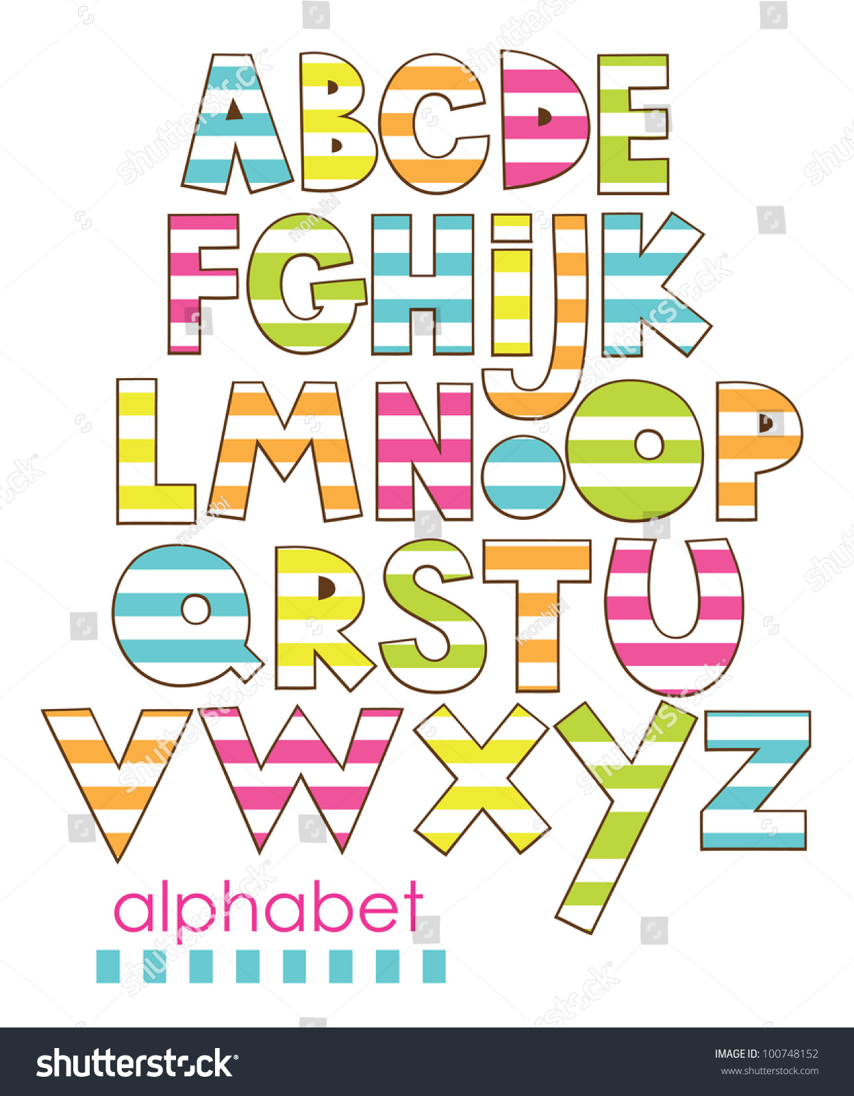 Alphabet Set Design Vector Illustration Stock Vector (Royalty Free ...