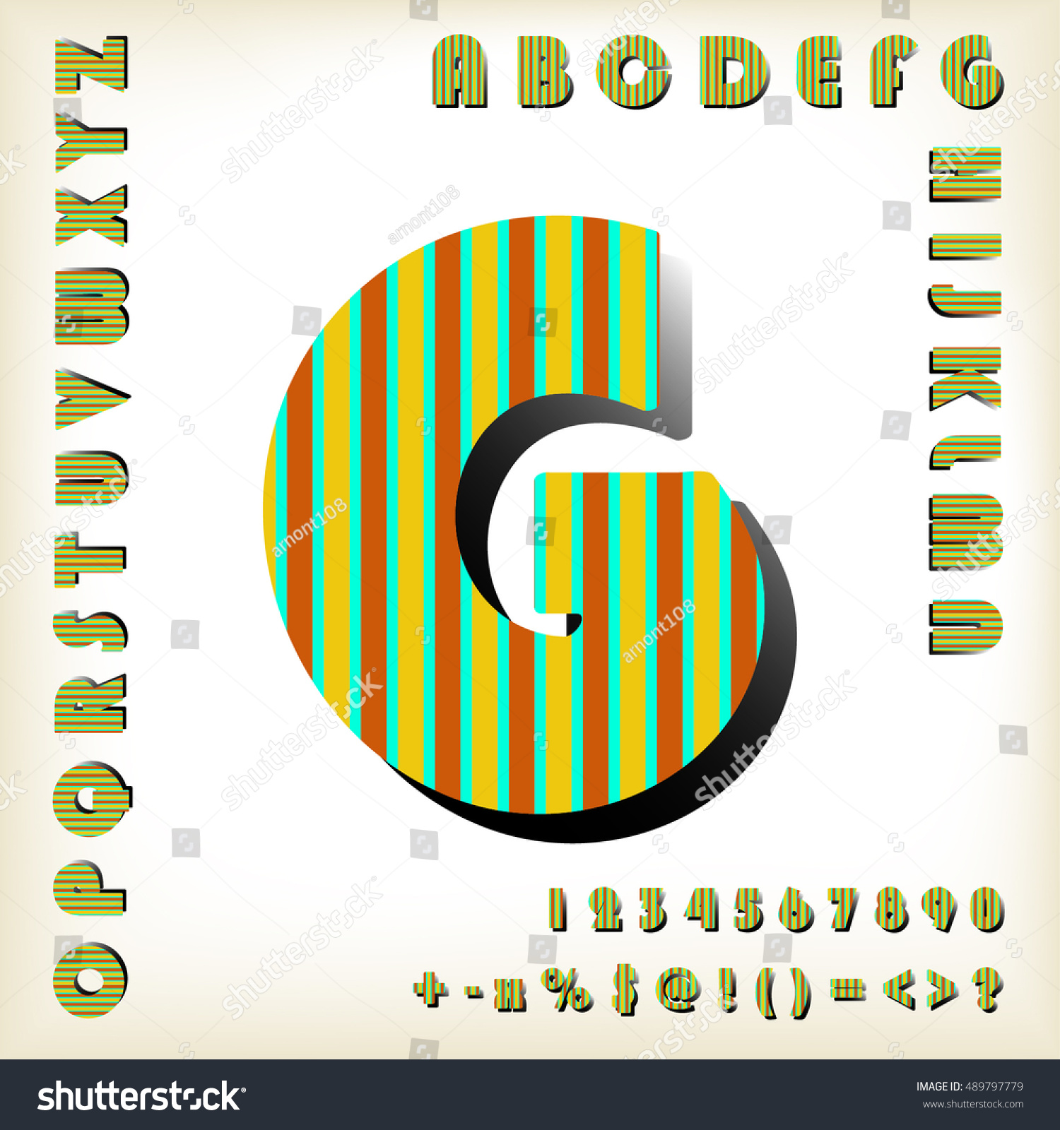 Alphabet Set Design Vector Illustration Stock Vector (Royalty Free ...