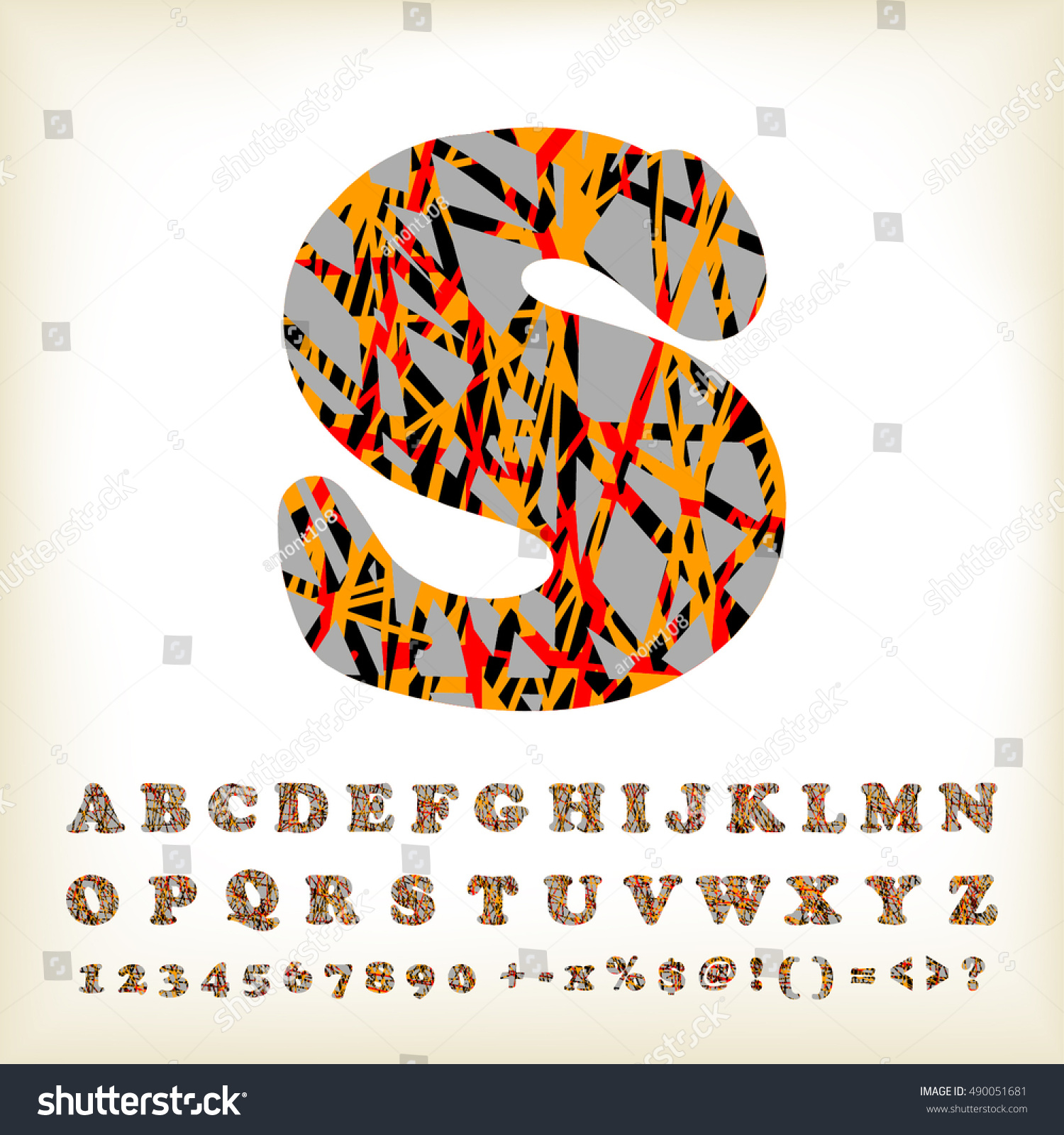 Alphabet Set Design Vector Illustration Stock Vector (Royalty Free ...