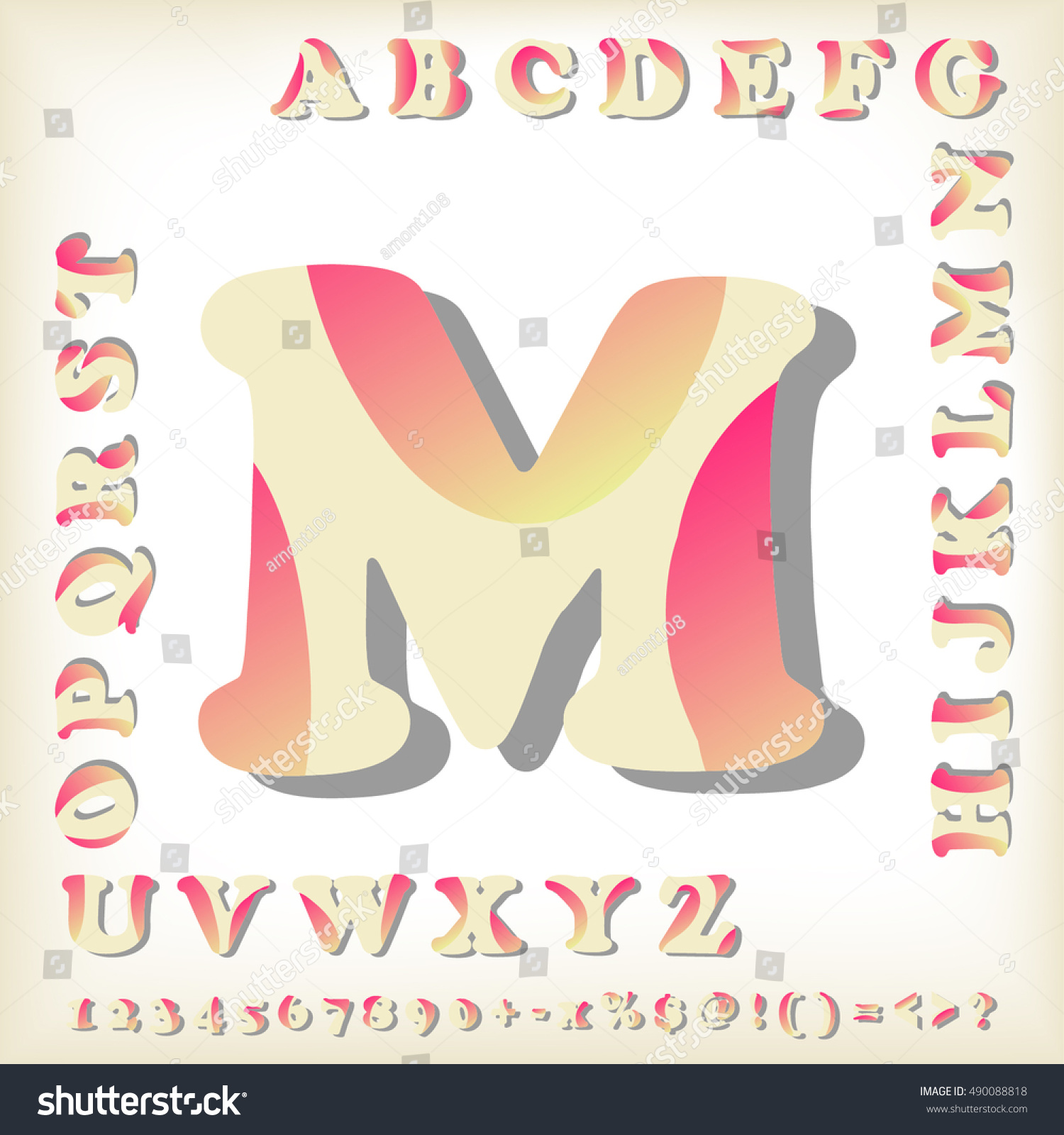 Alphabet Set Design Vector Illustration Stock Vector (Royalty Free ...