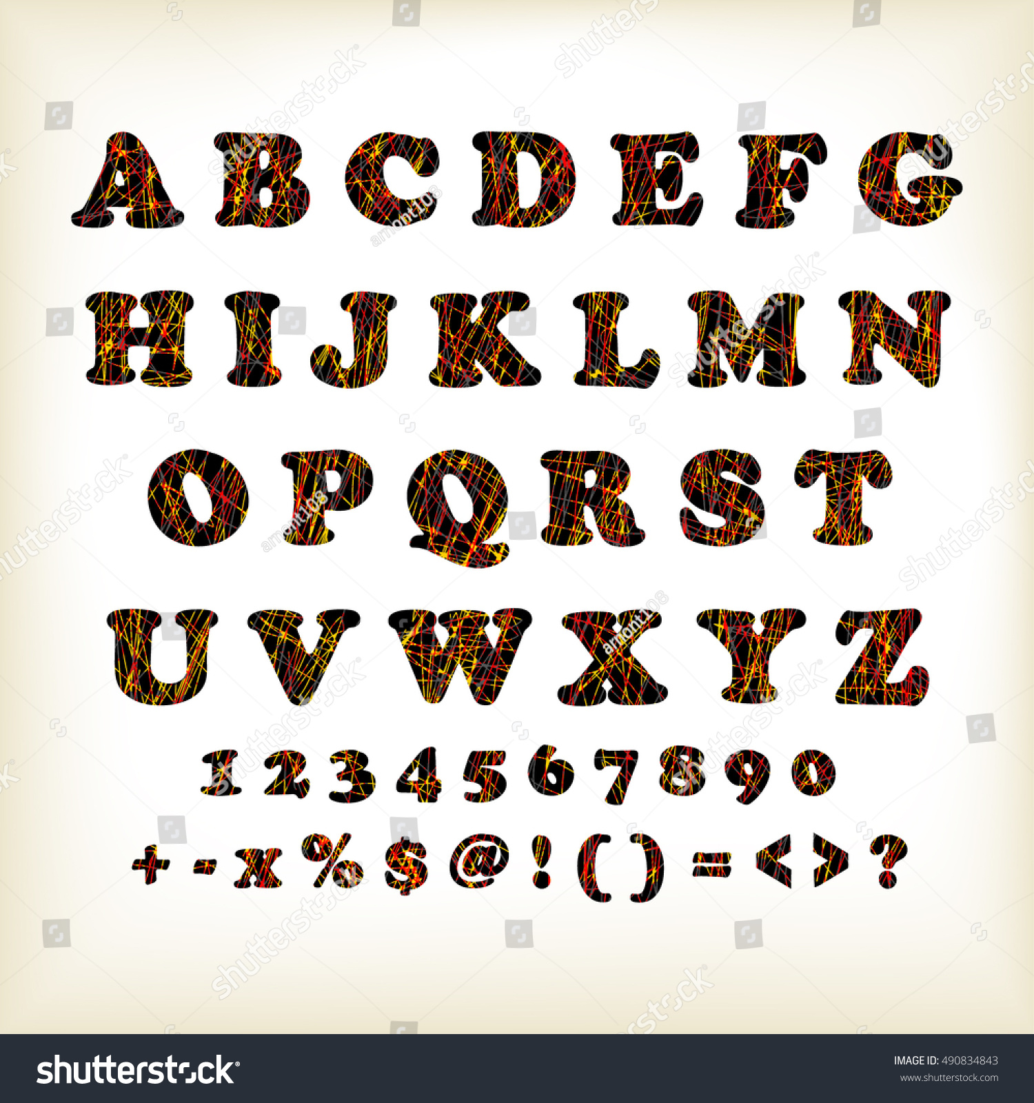 Alphabet Set Design Vector Illustration Stock Vector (Royalty Free ...