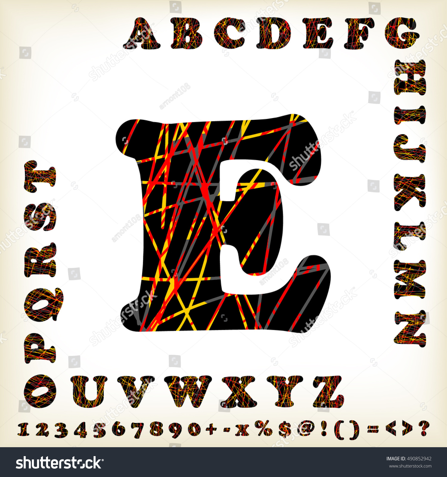 Alphabet Set Design Vector Illustration Stock Vector (Royalty Free ...