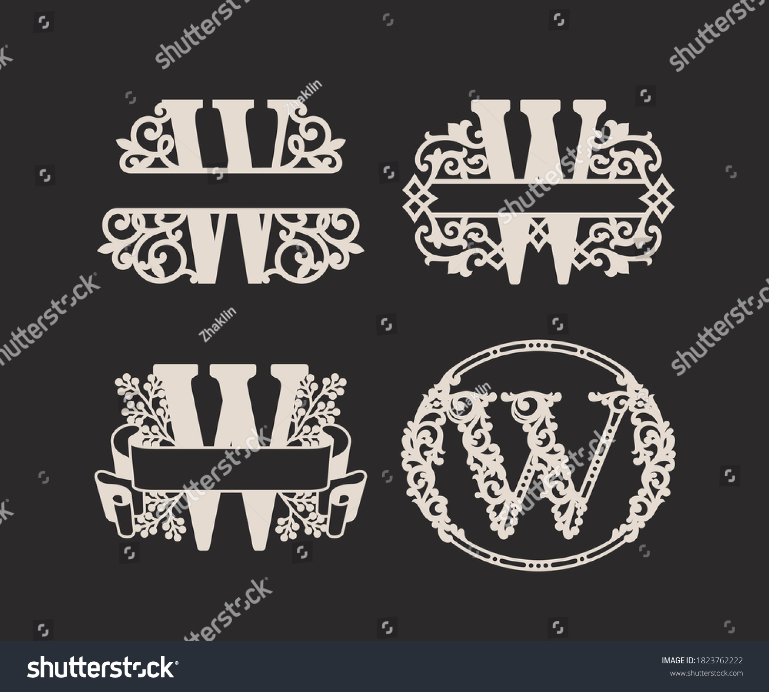 Monogramas de división alfabética, Monograma de: vector de stock (libre ...
