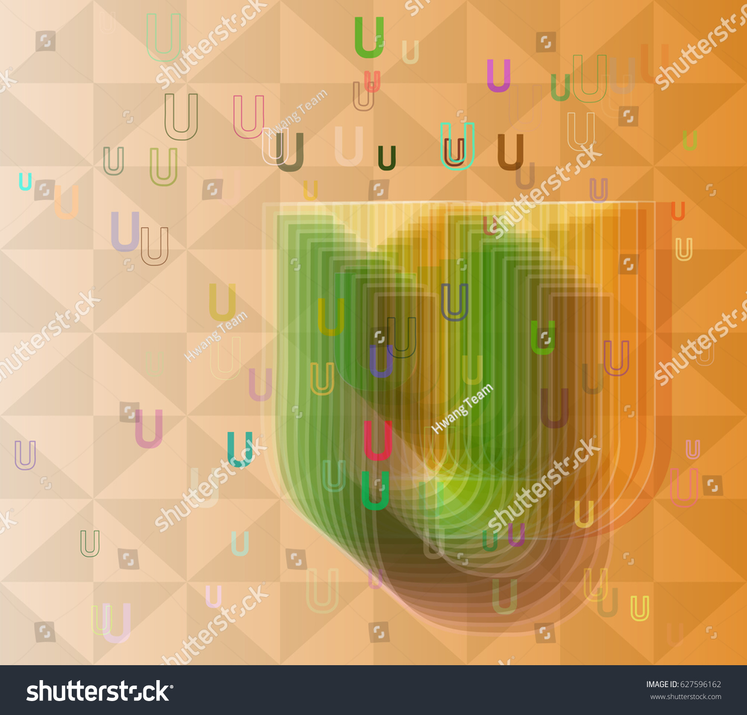 Alphabet U Design Template Stock Vector (Royalty Free) 627596162 ...