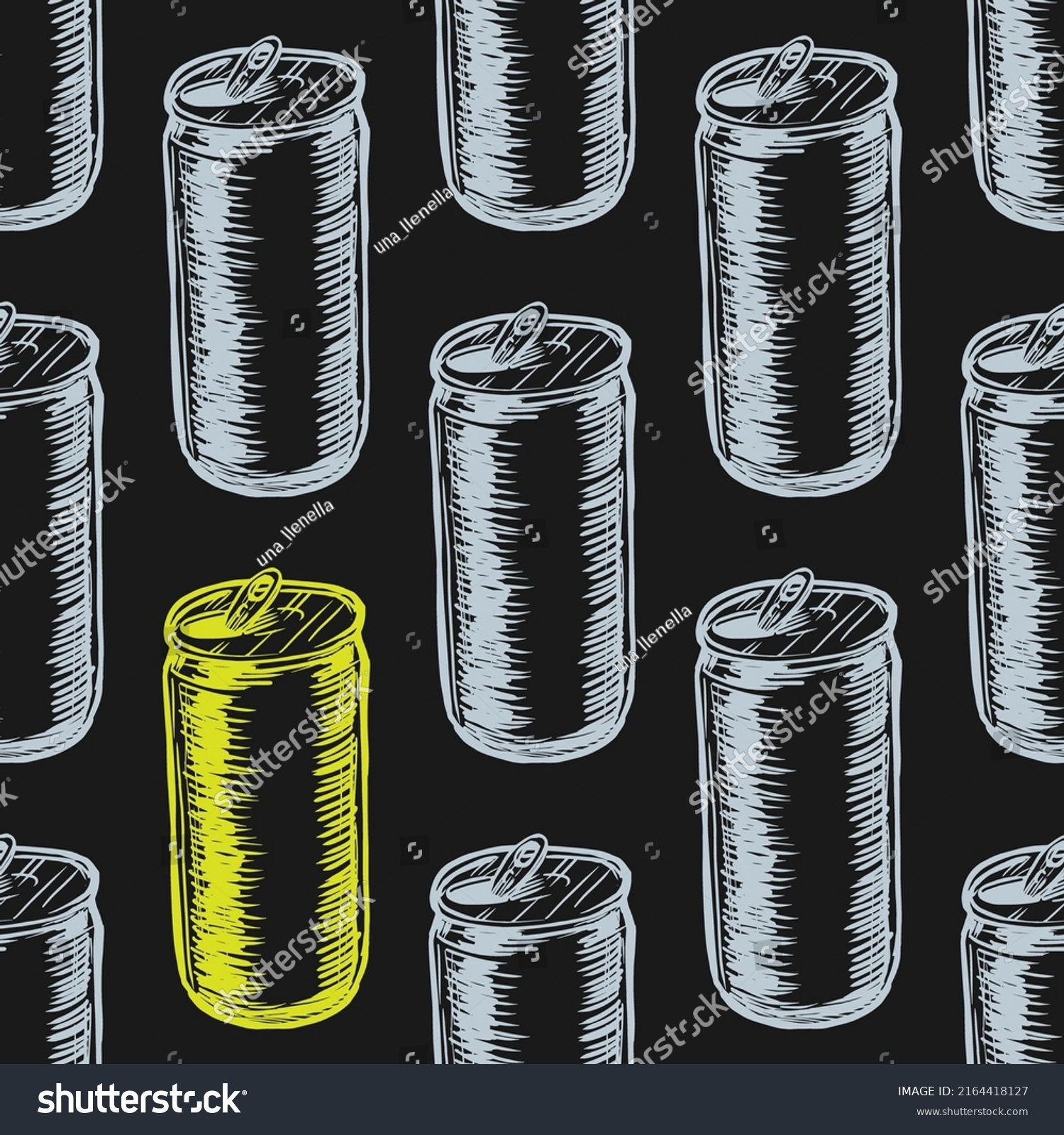 Aluminium Can Vector Seamless Pattern Stock Vector (Royalty Free ...