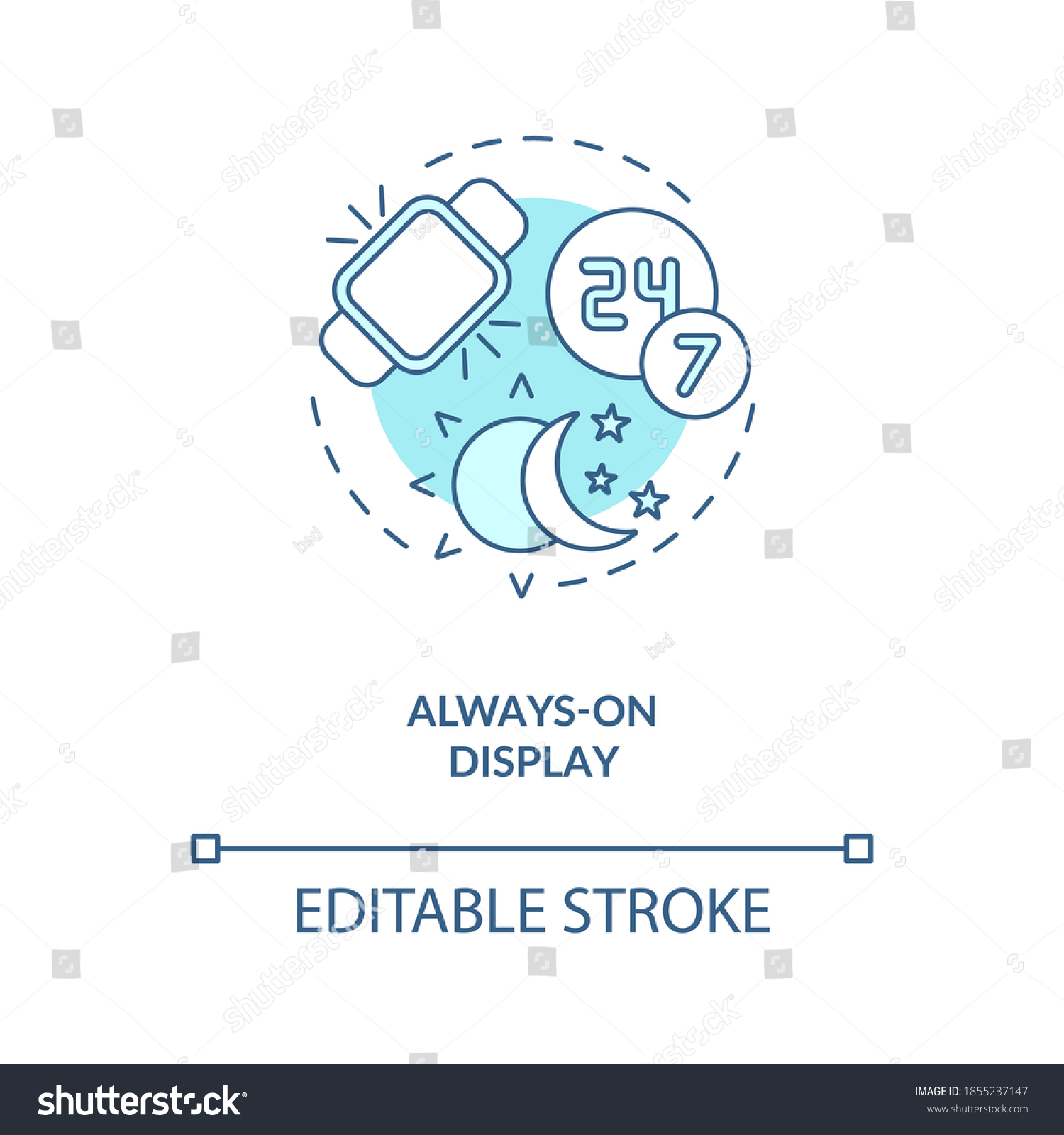 Alwayson Display Concept Icon Device Capability Stock Vector (Royalty ...