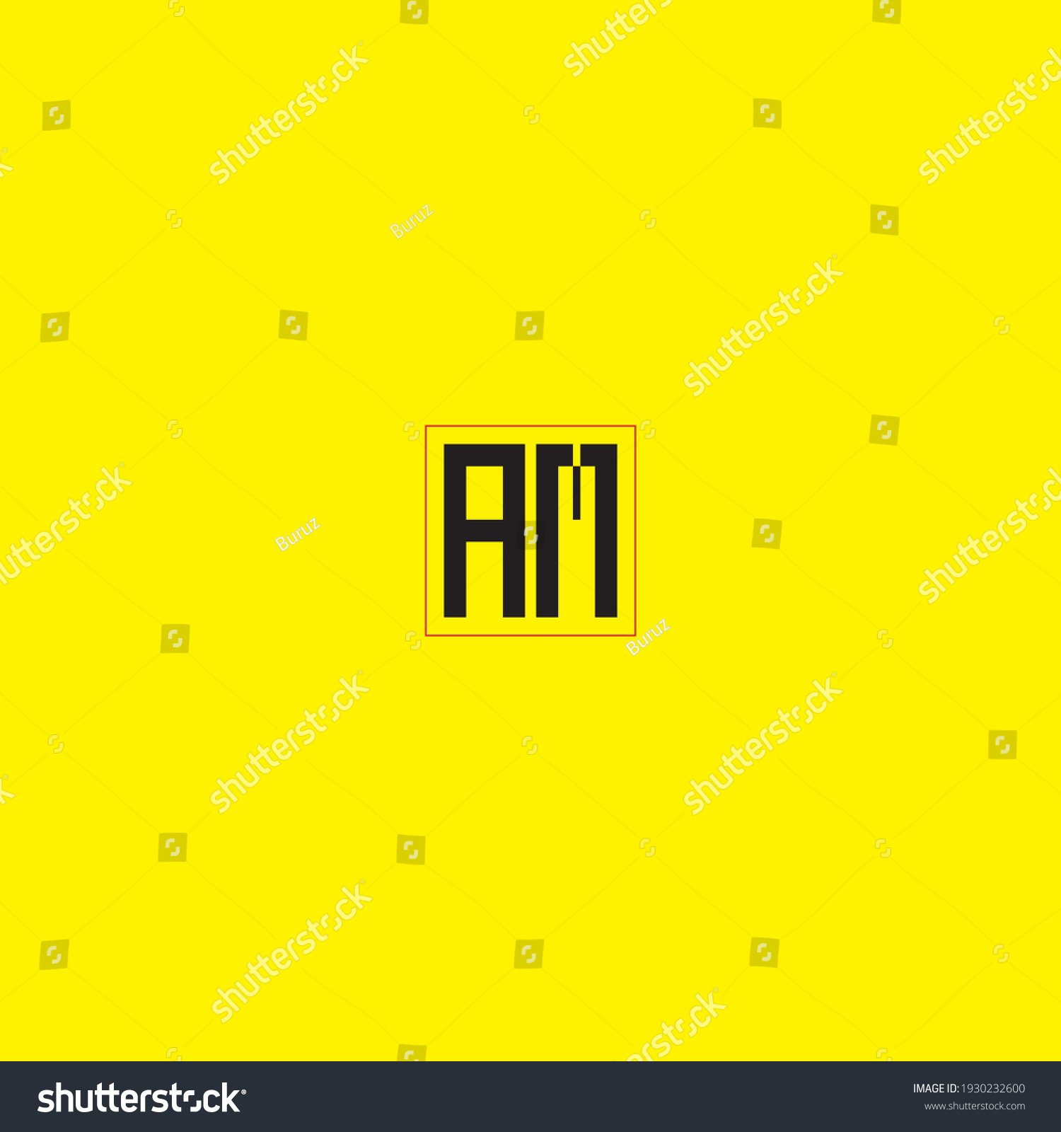Rectangle Shape Letter Logo Design Stock Vector (Royalty Free ...