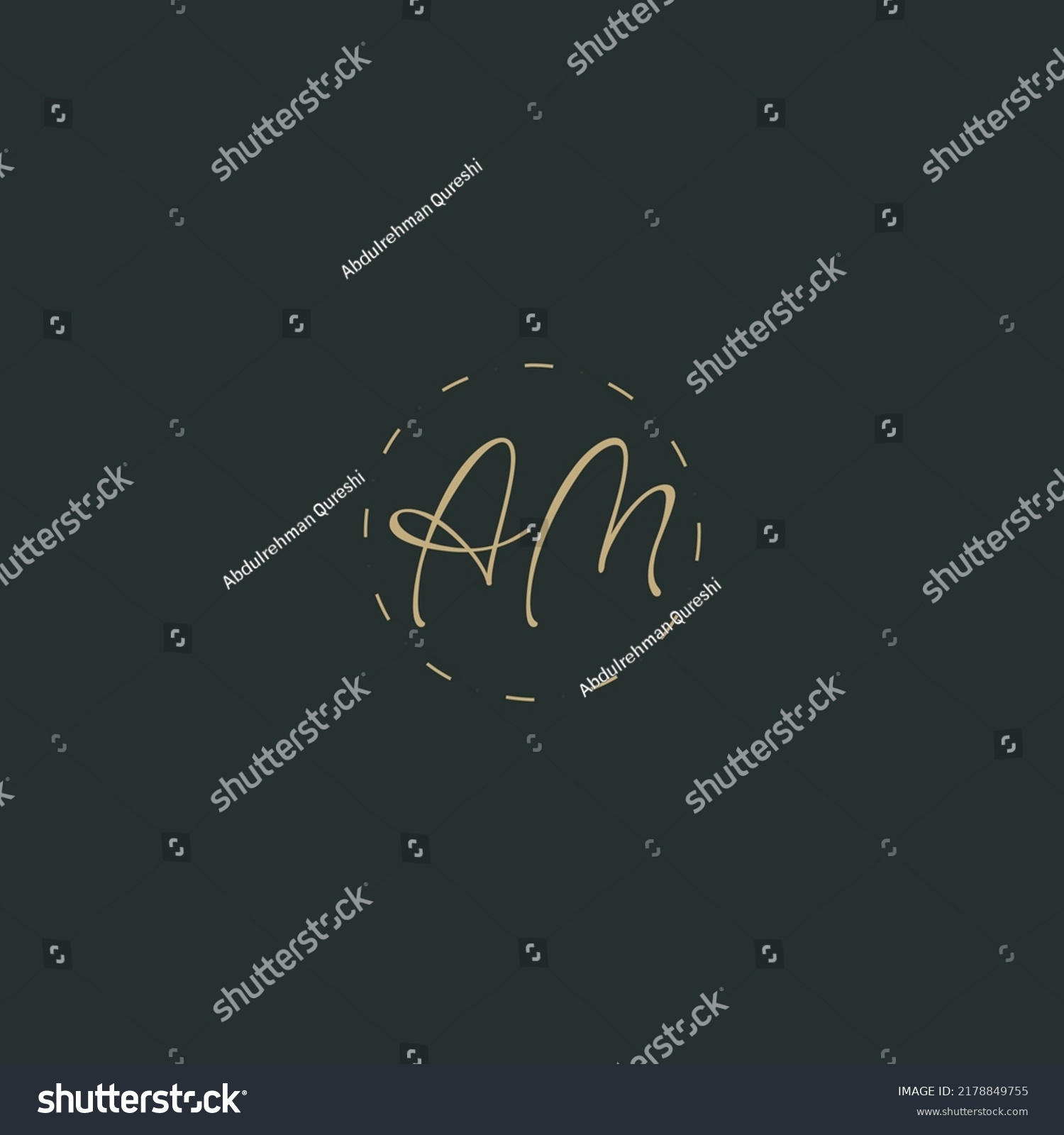 Uppercase Circular Cursive Letter Initial Logo Stock Vector (Royalty ...