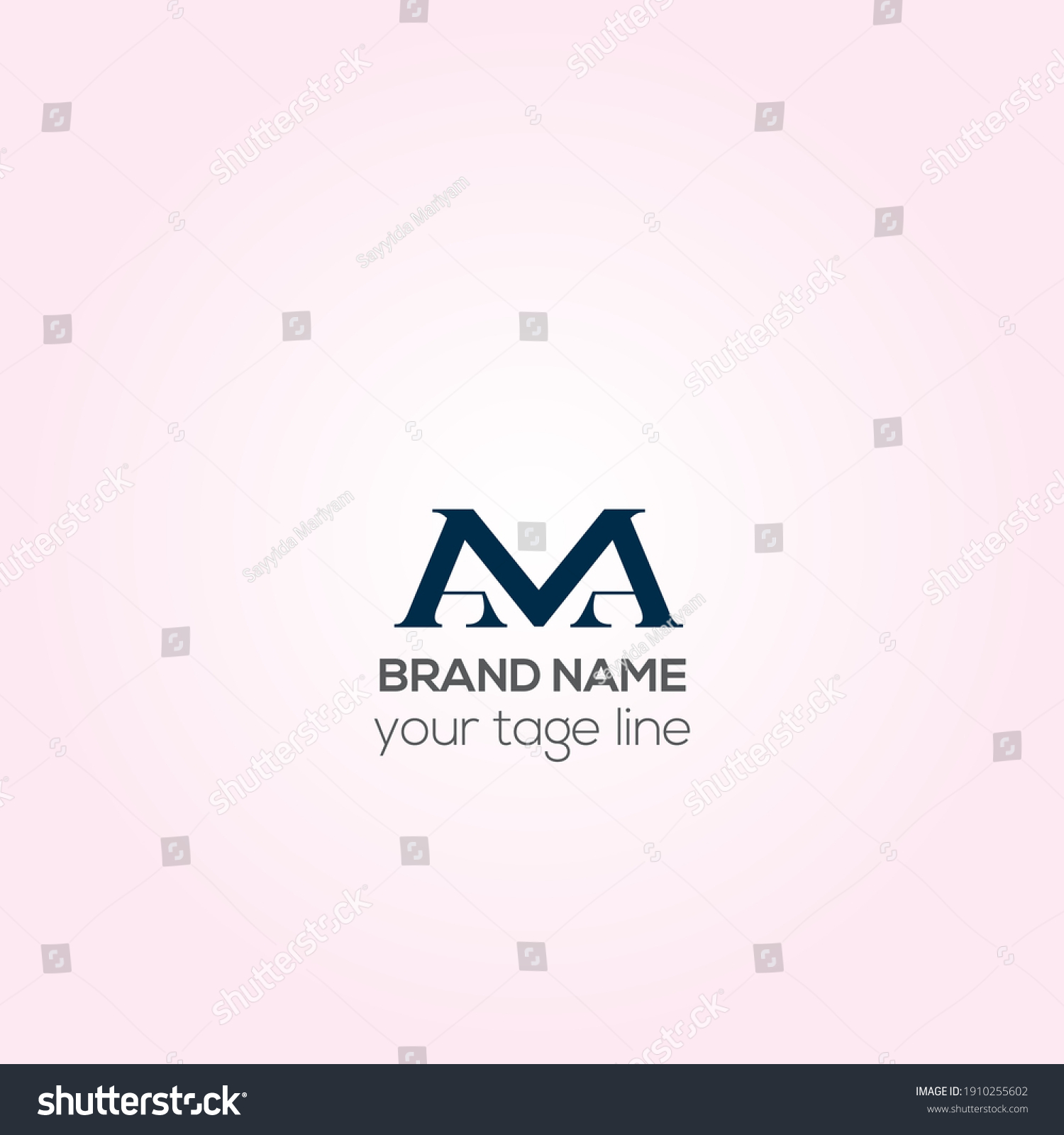 Ama Letters Vector Logo Design Creative Stock Vector (Royalty Free ...
