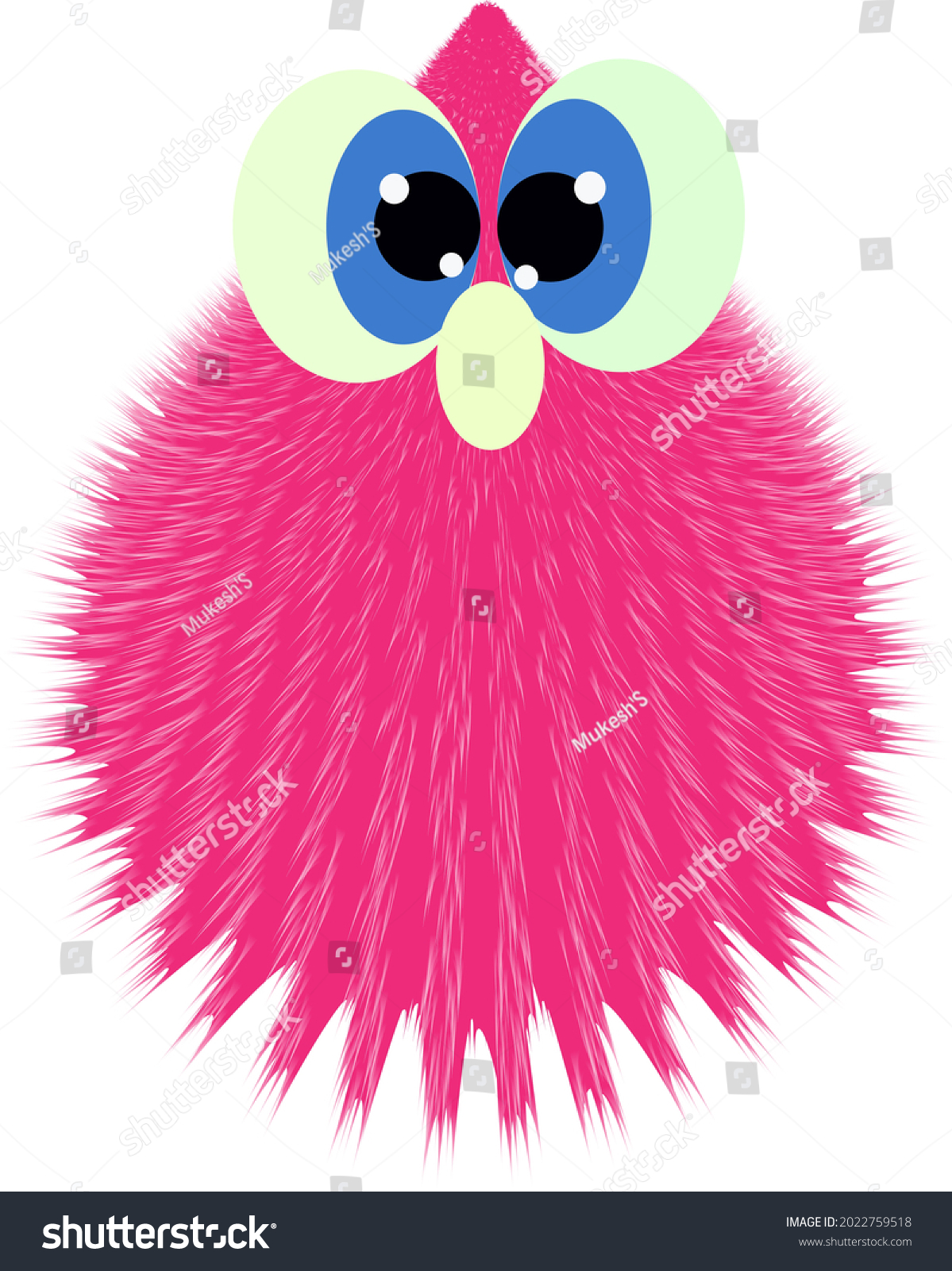 Amazing Cartoon Vector Pink Colour Creature Stock Vector (Royalty Free ...