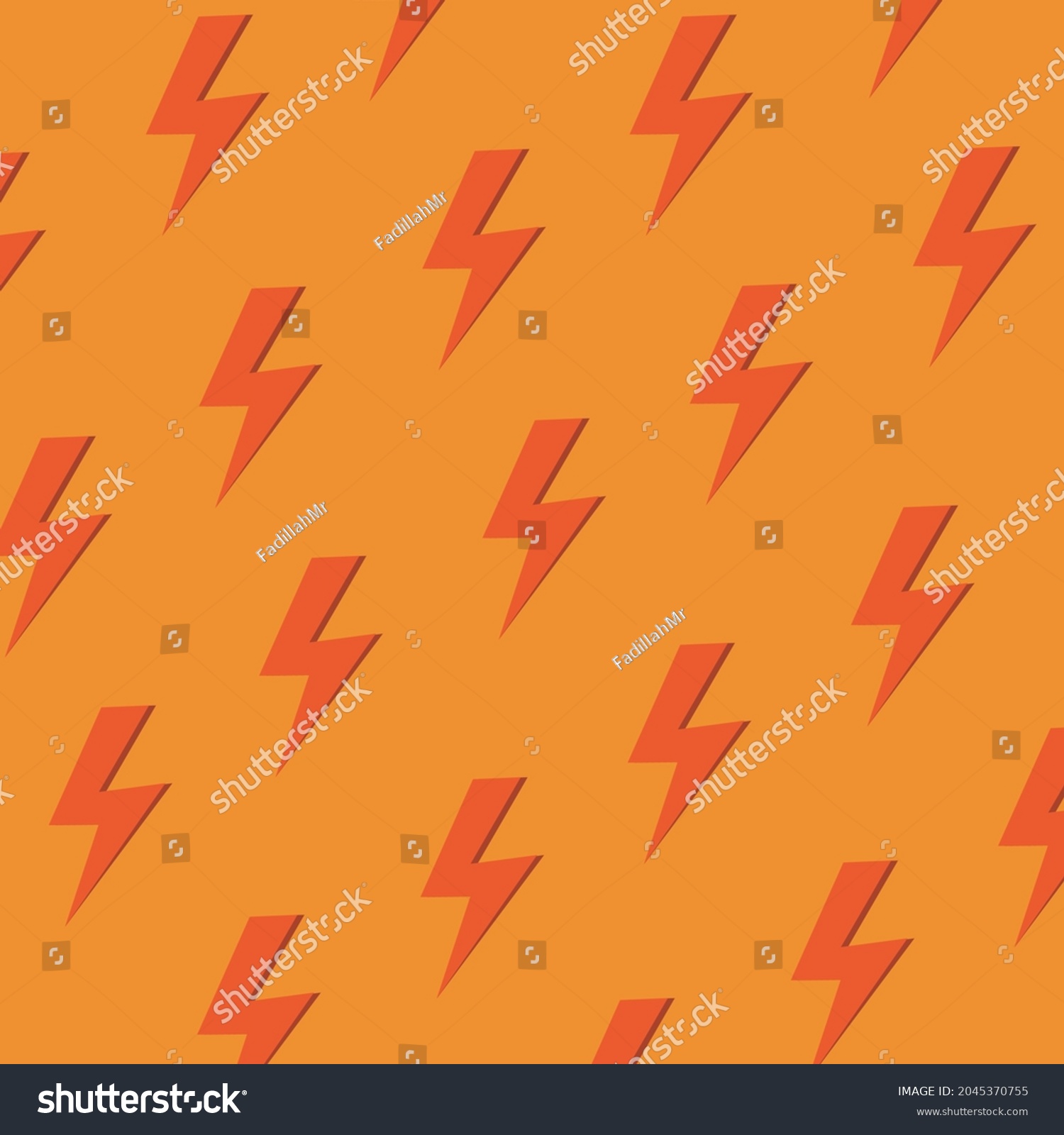 Amazing Cool Orange Lightning Pattern Stock Vector (Royalty Free ...