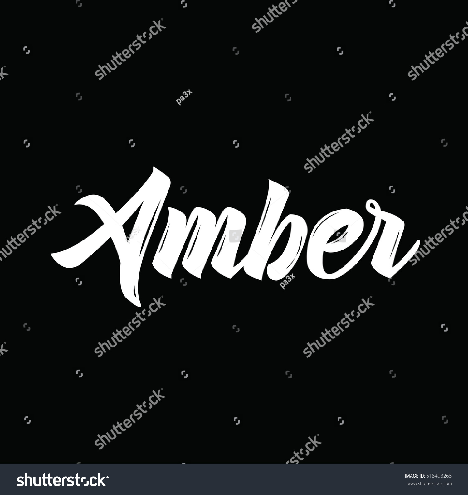 Amber Text Design Vector Calligraphy Typography Stock Vector (Royalty ...
