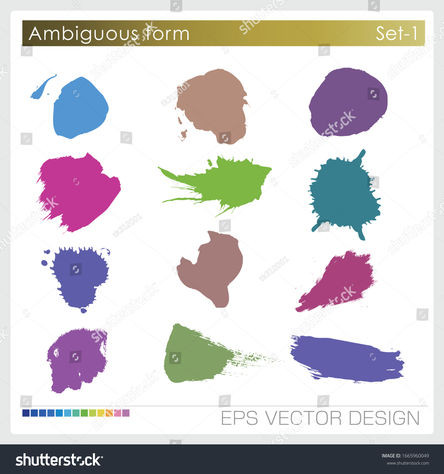 Ambiguous Formgrunge Shapes Vector Illustration Stock Vector (Royalty ...