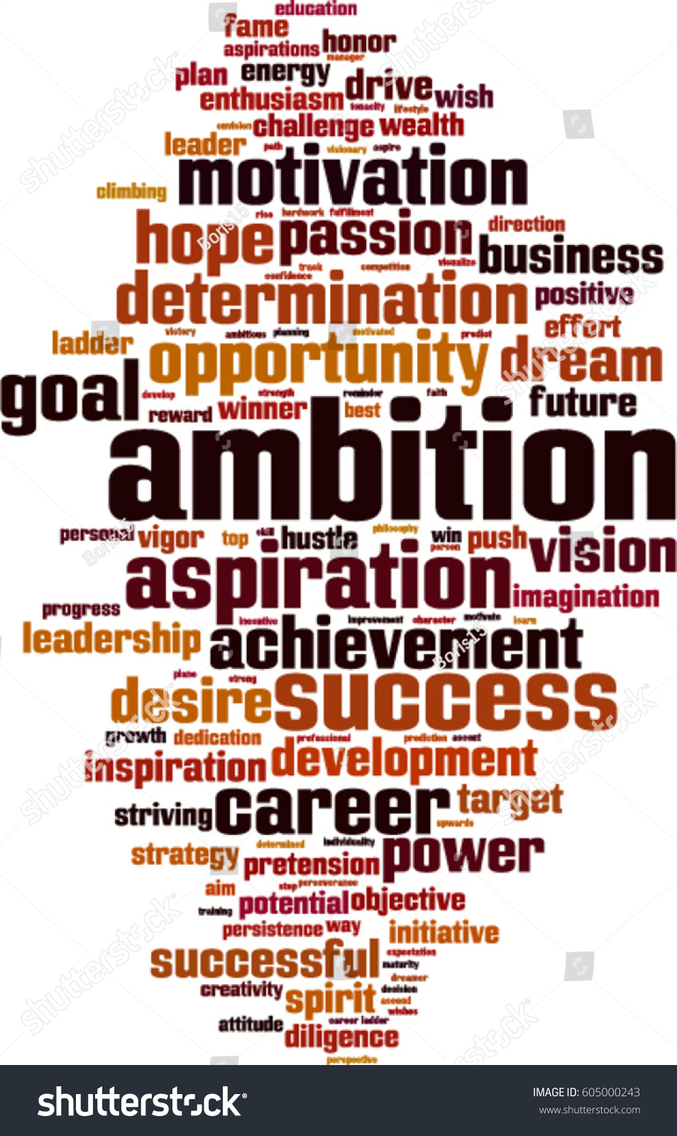 Ambition Word Cloud Concept Vector Illustration: เวกเตอร์สต็อก (ปลอดค่า ...