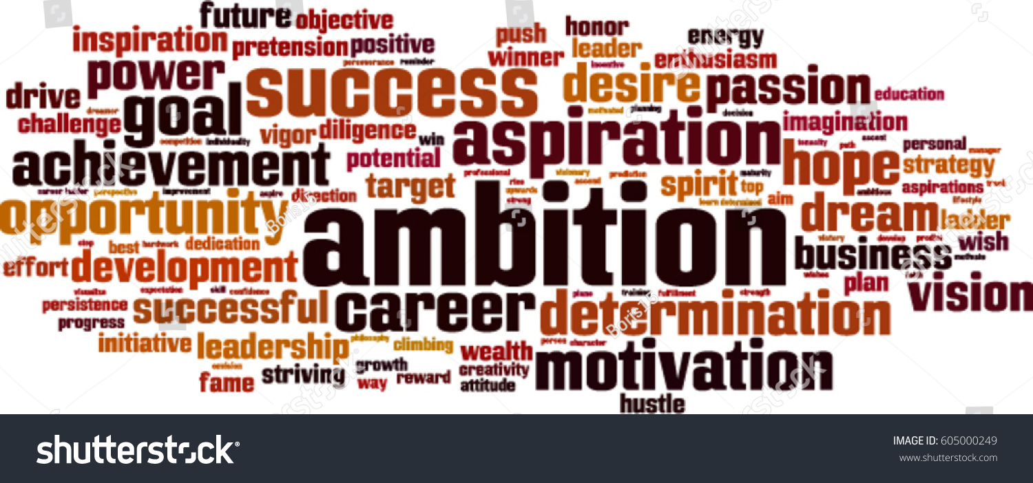 Ambition Word Cloud Concept Vector Illustration Stock Vector (Royalty ...