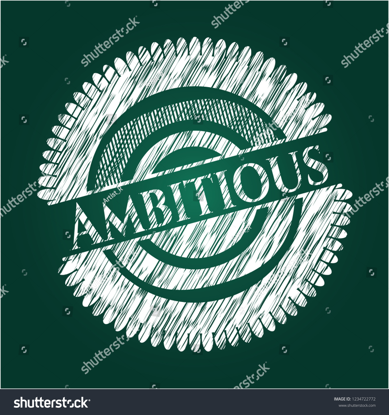 Ambitious Written On Chalkboard Stock Vector (Royalty Free) 1234722772 ...