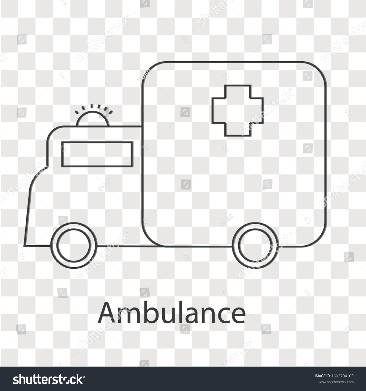Ambulance Vector Concept On Transparency Background Stock Vector ...